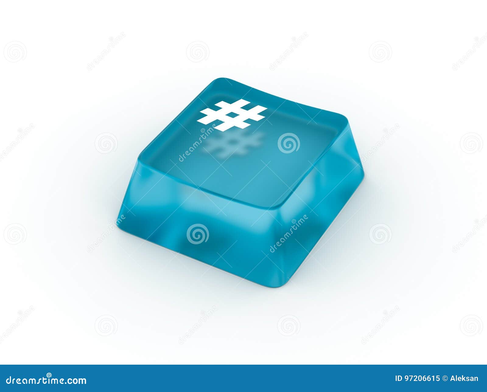 Pound Sign on Keyboard Button. 3D Rendering Stock Illustration ...