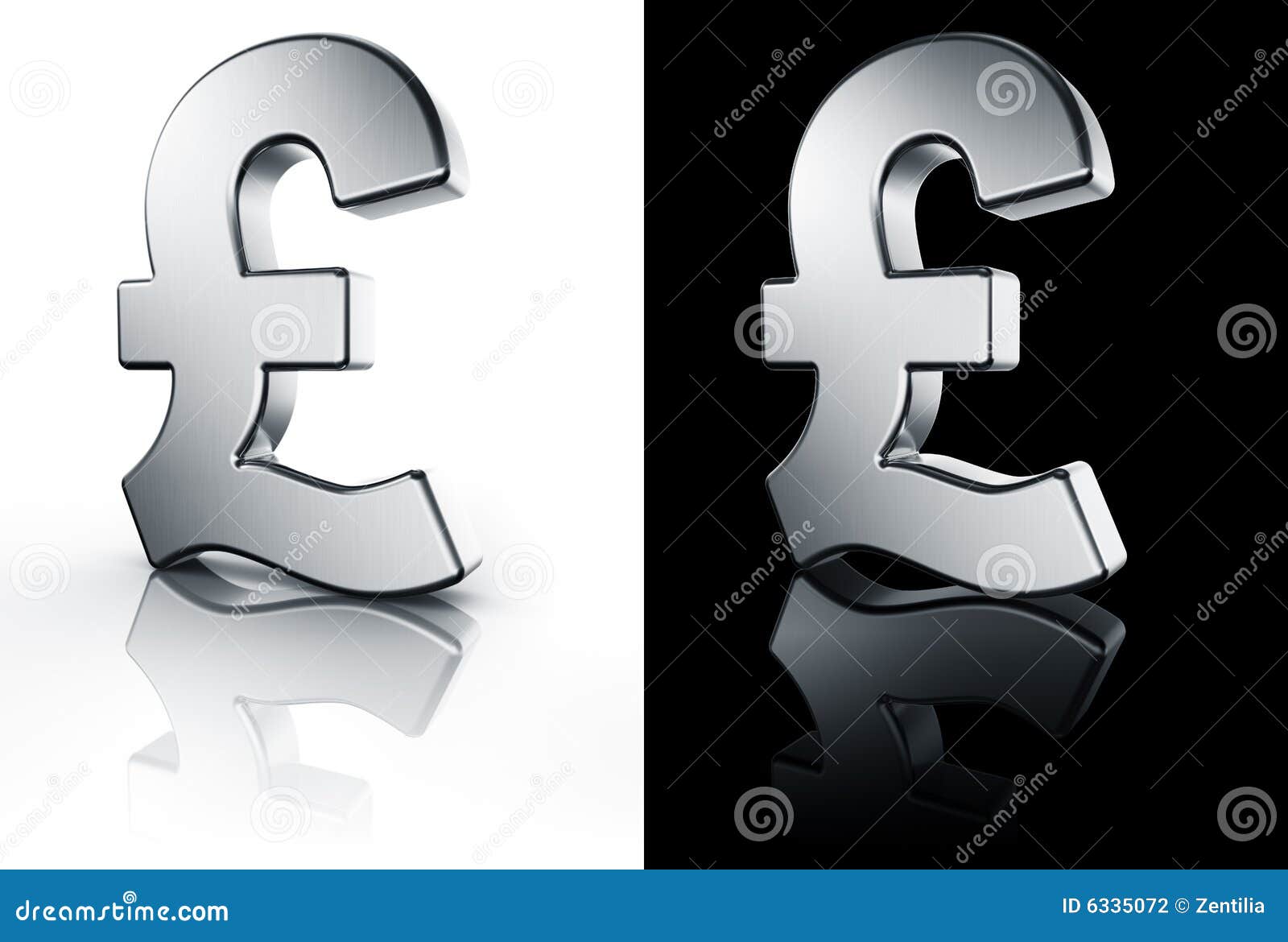 Red Pound Sign Around Another Currency Signs. Stock Photography ...