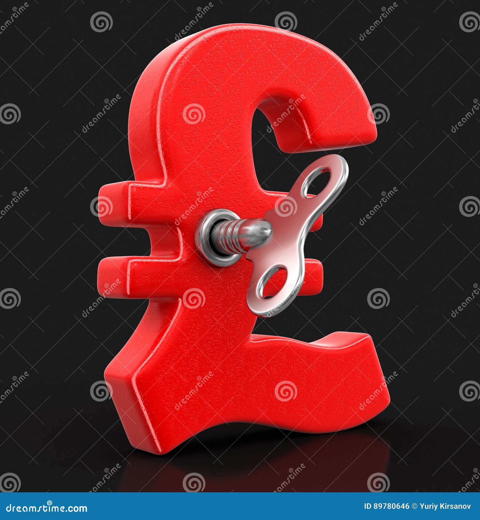 Pound Sign with Winding Key Stock Illustration - Illustration of ...