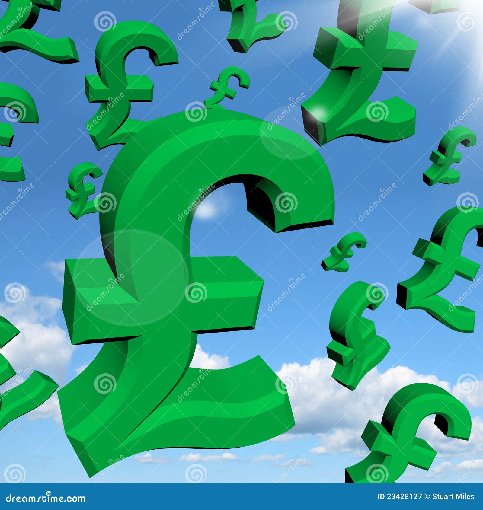 Pound Signs As Symbol for Money or Wealth Stock Illustration ...