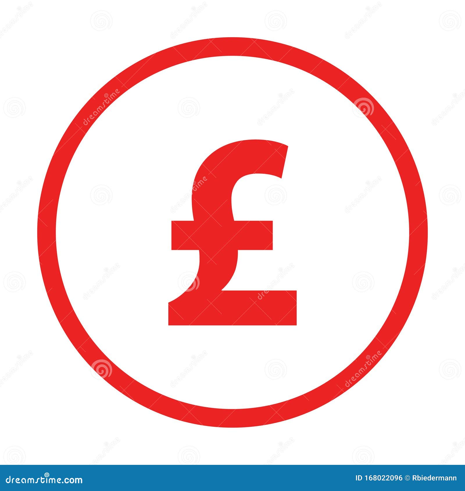 Pound sterling and circle stock vector. Illustration of line - 168022096