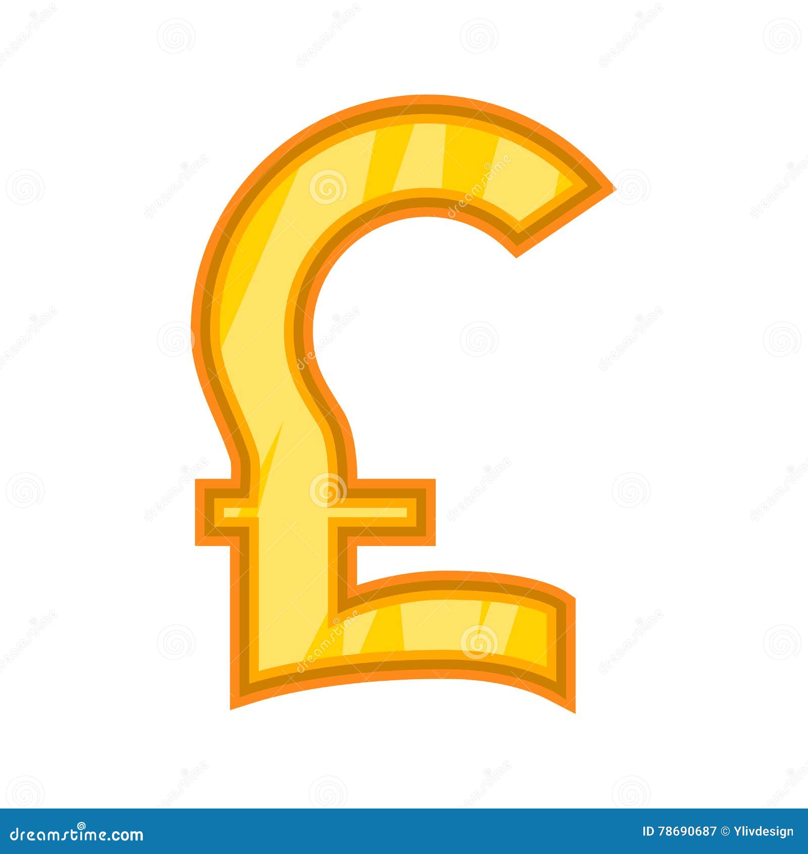 Pound Sterling Icon, Cartoon Style Stock Vector - Illustration of cable ...