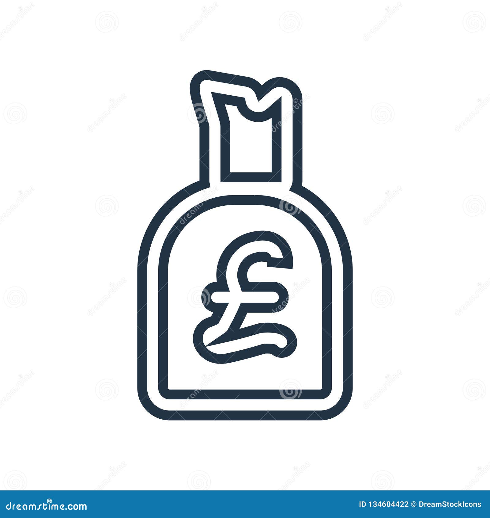 Pound Sterling Icon Vector Isolated on White Background, Pound Sterling ...