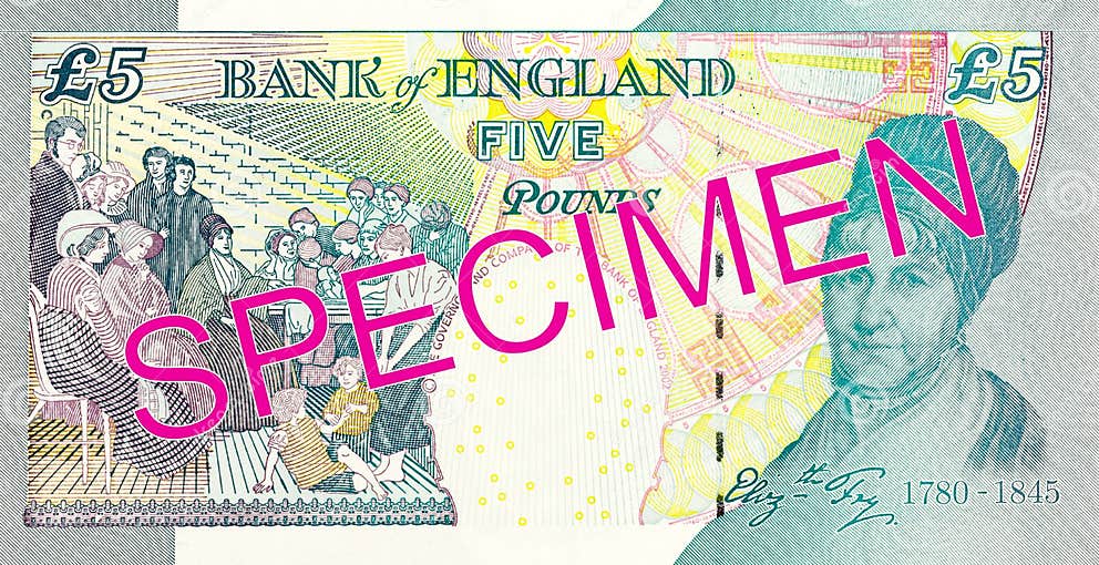 5 Pound Sterling Note Reverse Editorial Stock Image - Image of ...