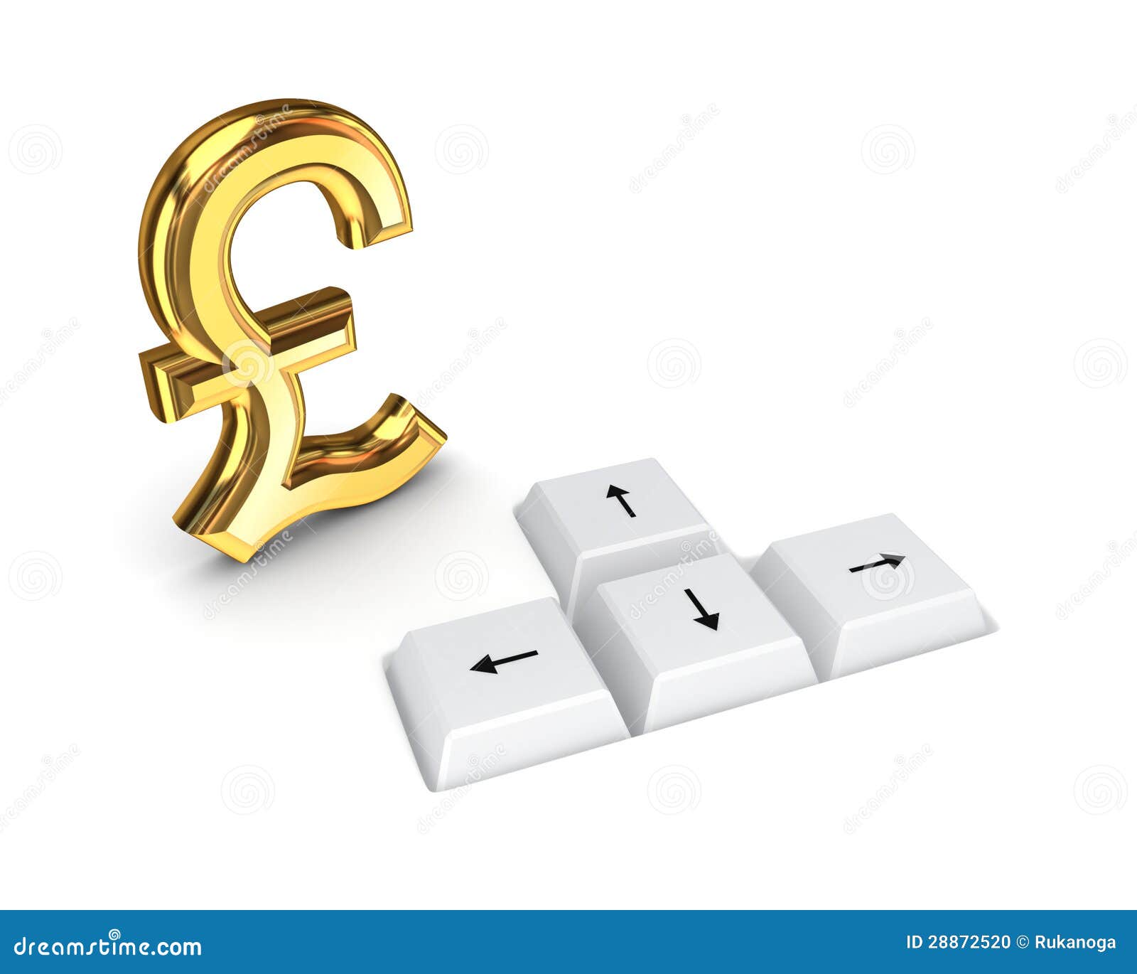 Pound Sterling Sign and Keyboard Buttons. Stock Illustration ...