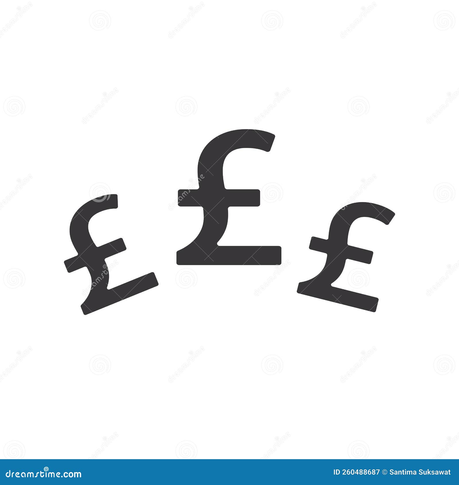 Pound Symbol Icon. Vector Illustration Stock Vector - Illustration of ...