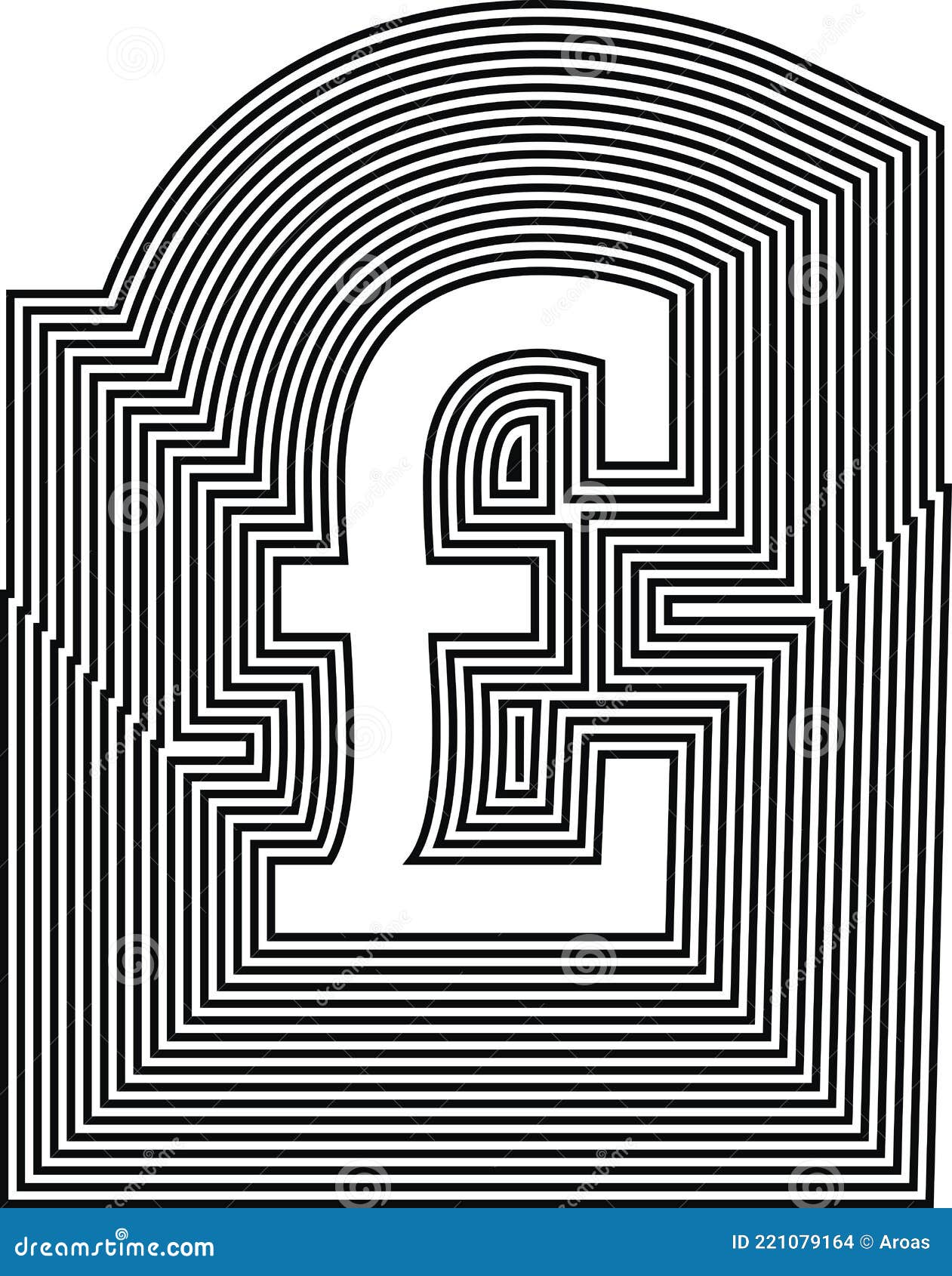 POUND Symbol Line Logo Icon Design Stock Vector - Illustration of ...