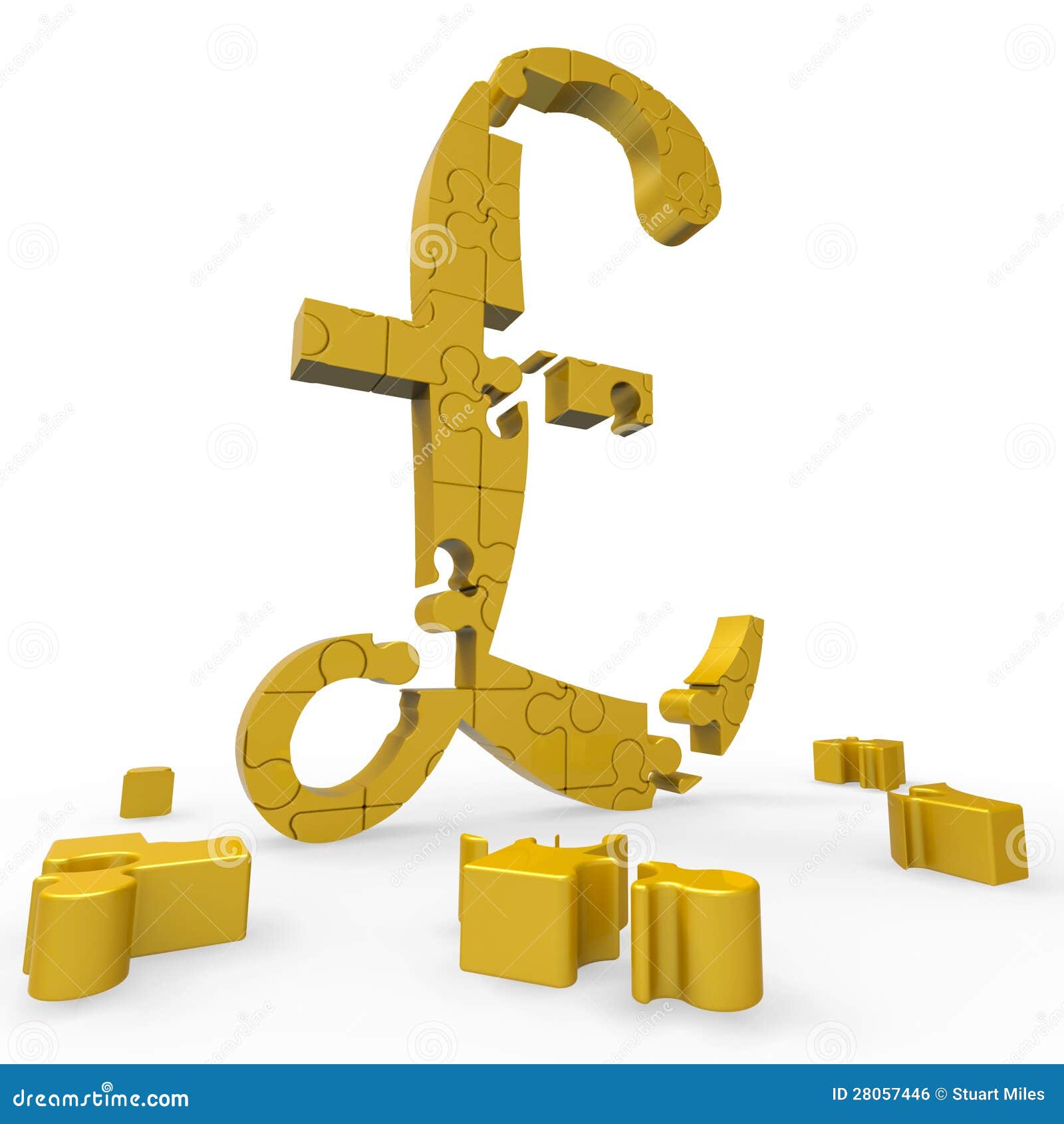 Pound Symbol Shows Money and Investments Stock Illustration ...