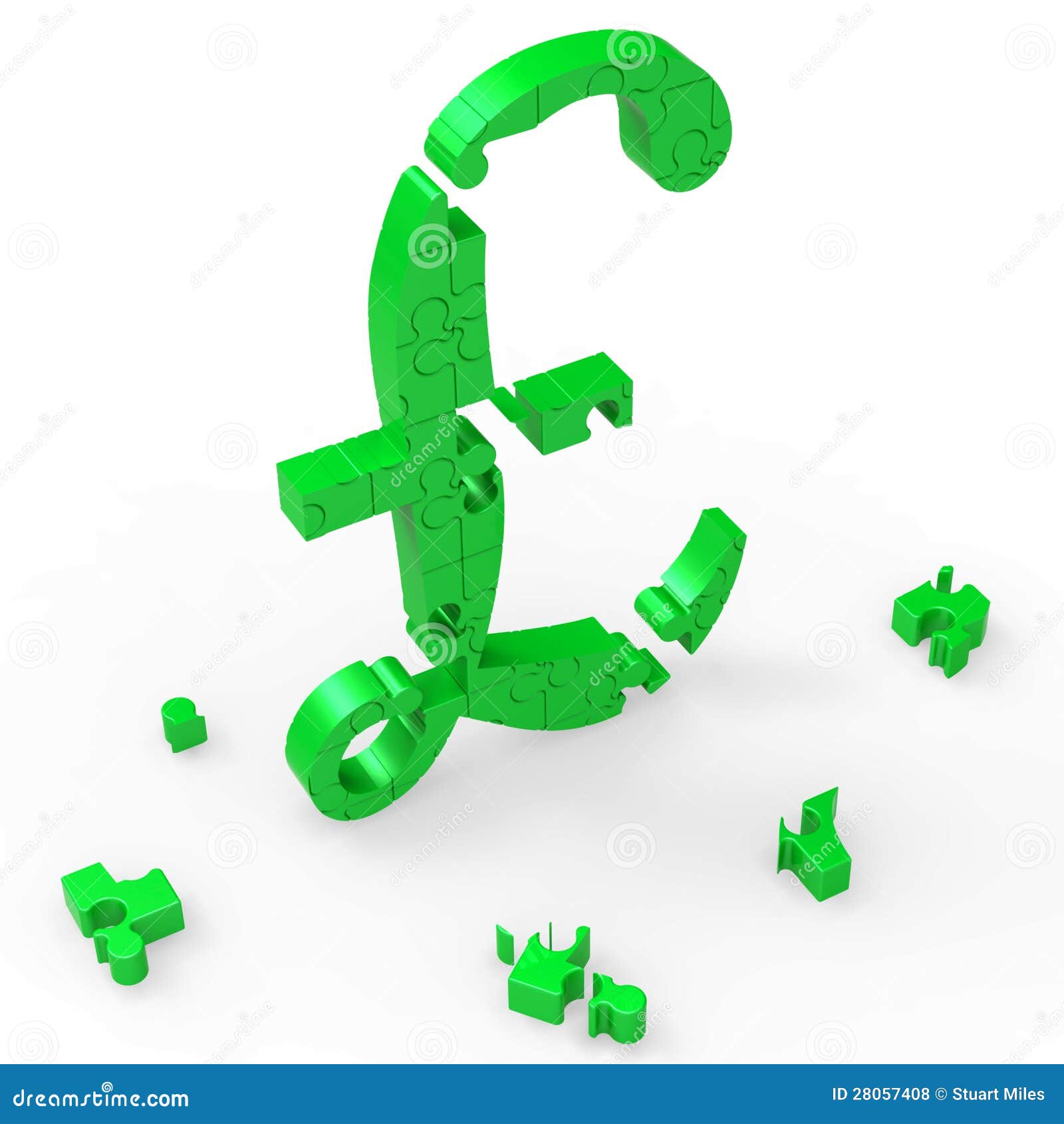 Pound Symbol Shows UK Profit and Prosperity Stock Illustration ...