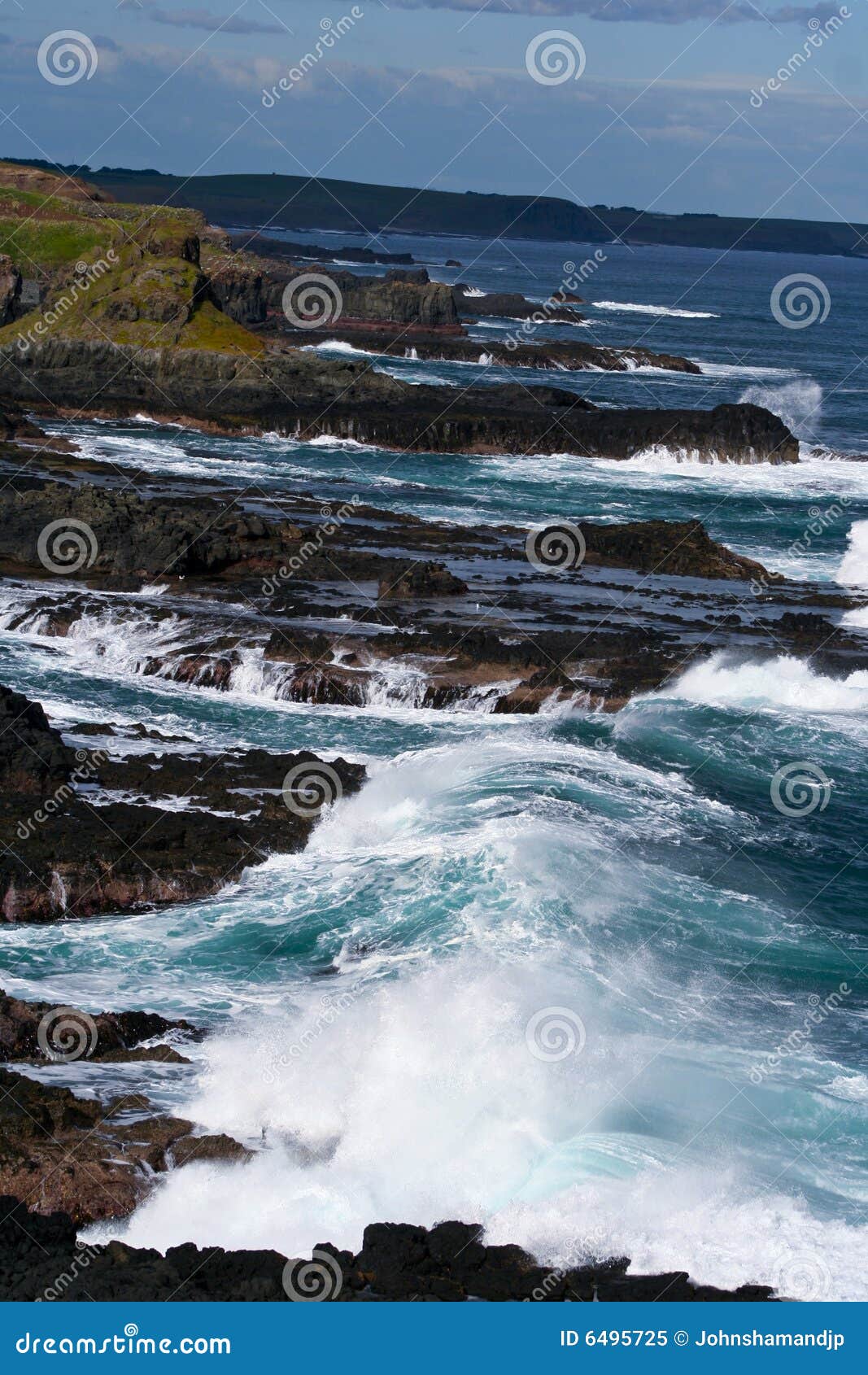 Pounding Waves at Phillip Island Stock Image - Image of powerful ...