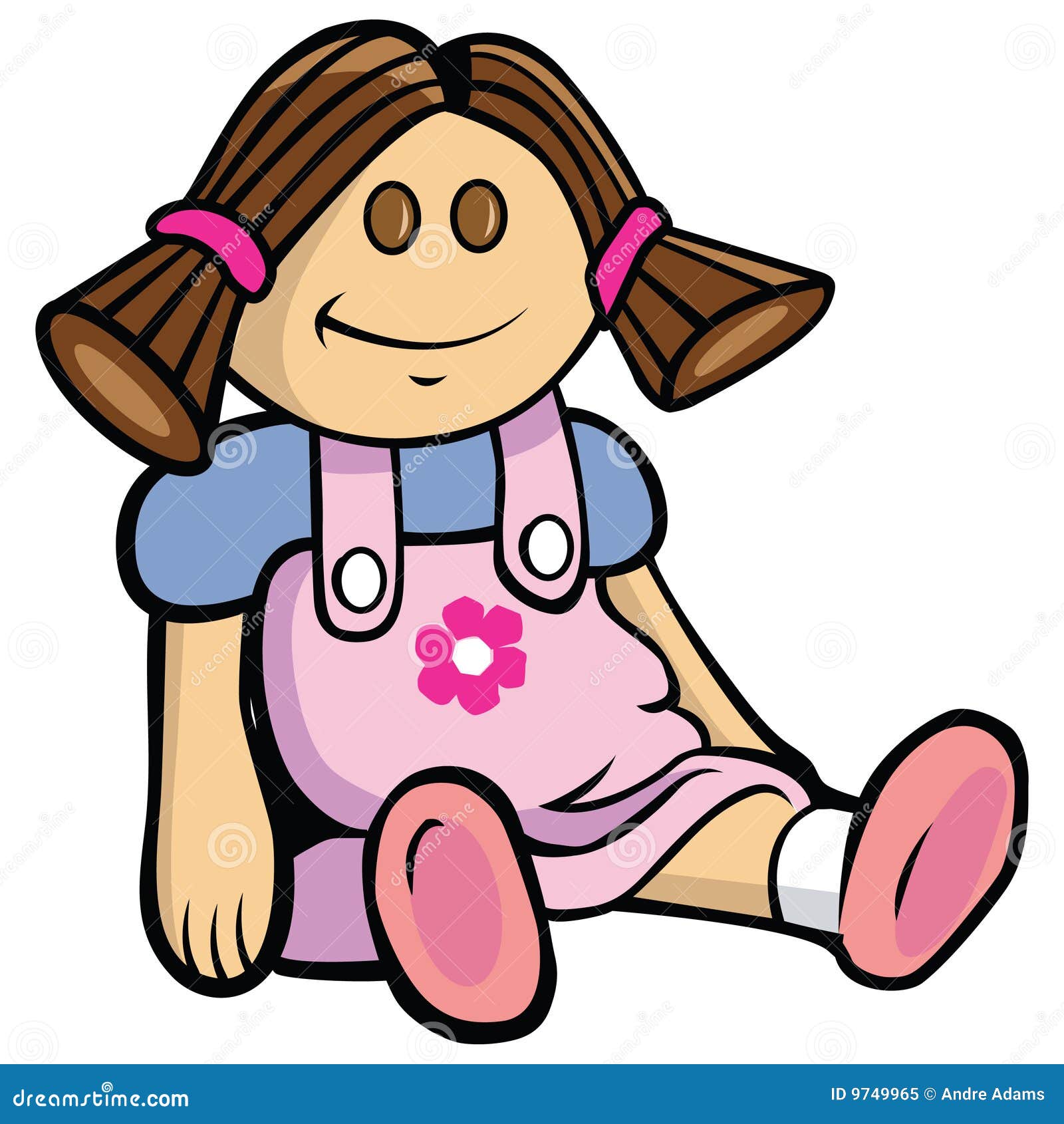 Poupée de chiffon de fille illustration de vecteur. Illustration du ...