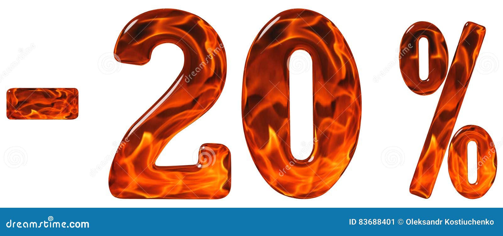Pour Cent Escompte Sans 20, Vingt Pour Cent, Isola De Chiffres Image ...
