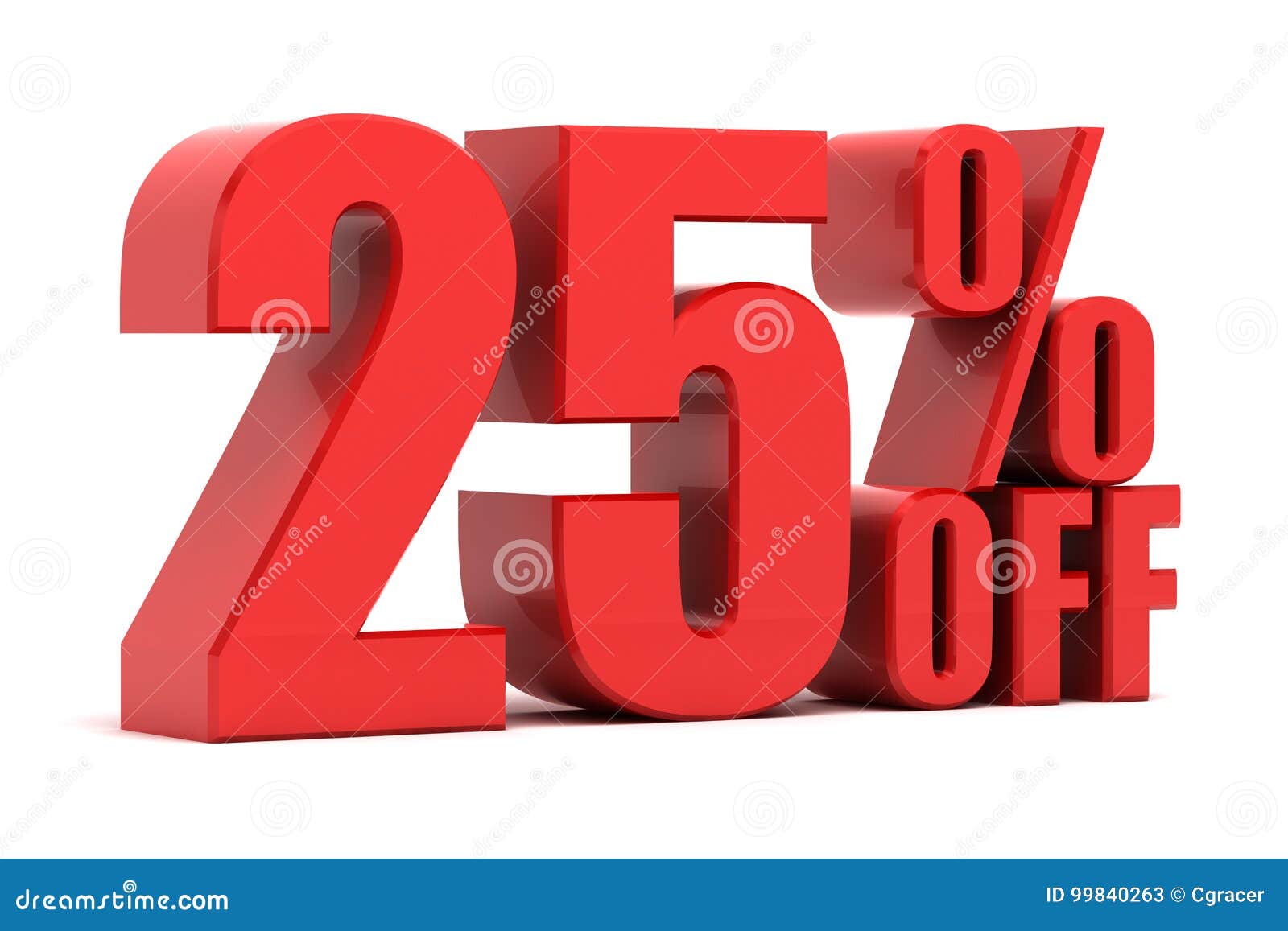 25 Pour Cent Outre De La Promotion Illustration Stock - Illustration du ...
