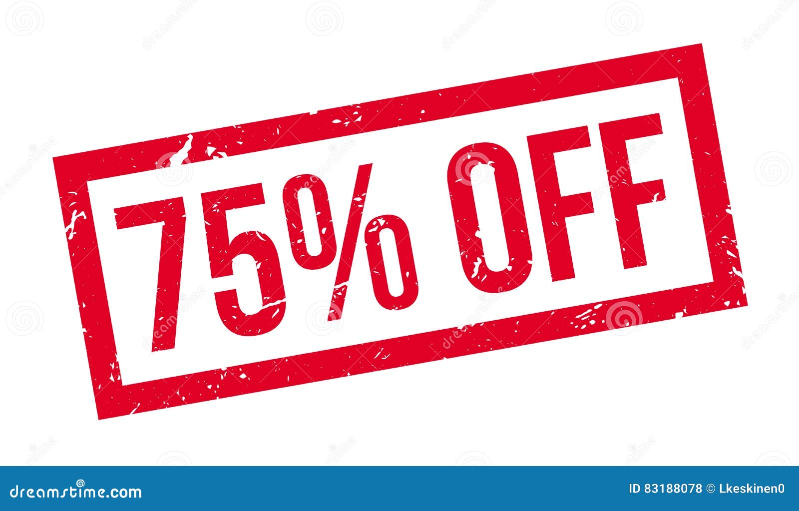 75 Pour Cent Outre De Tampon En Caoutchouc Illustration Stock ...