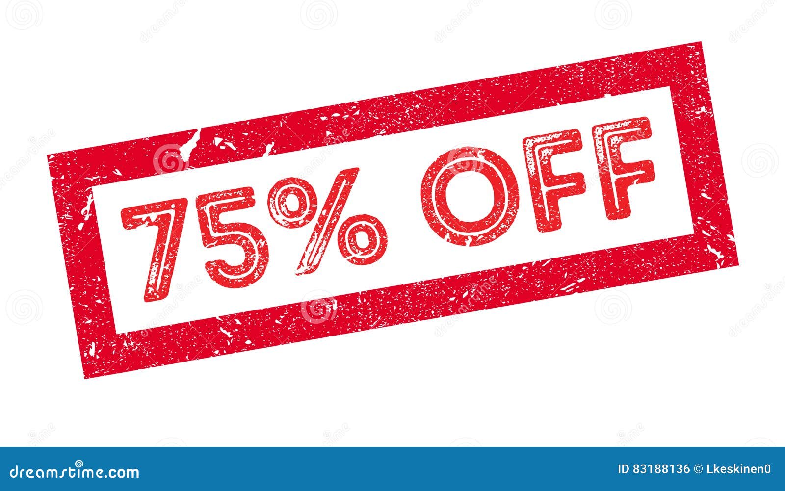 75 Pour Cent Outre De Tampon En Caoutchouc Illustration Stock ...