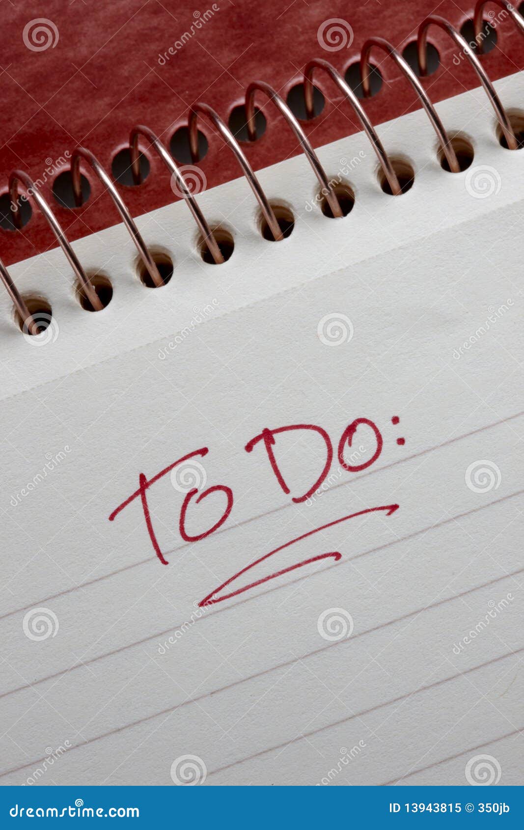 Pour faire la liste image stock. Image du spirale, livre - 13943815