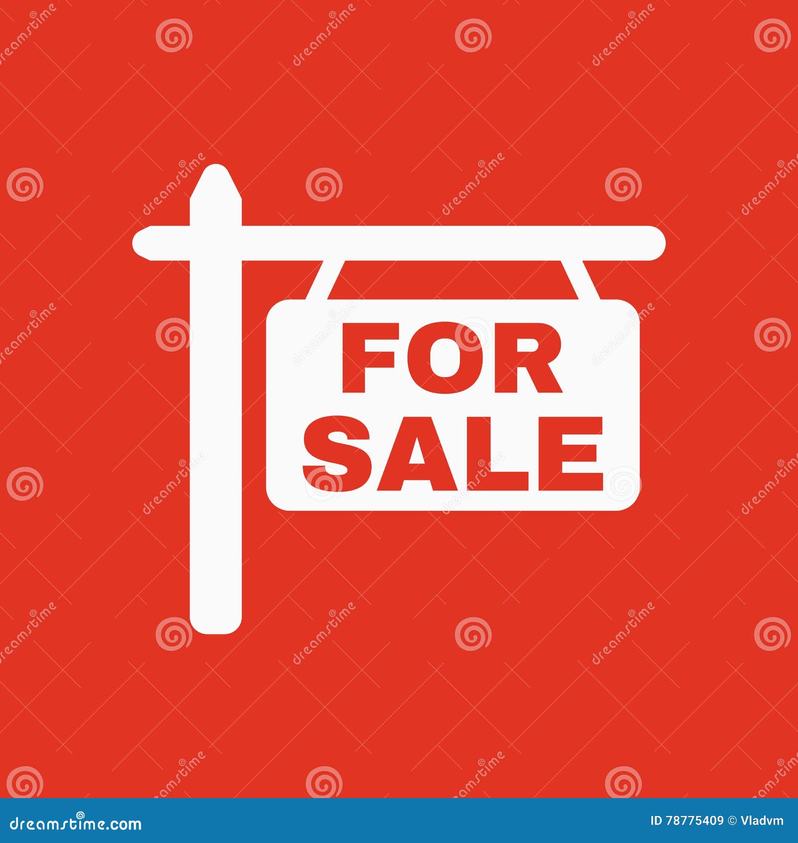 Pour L'icône De Vente Symbole De Vente Plat Illustration de Vecteur ...