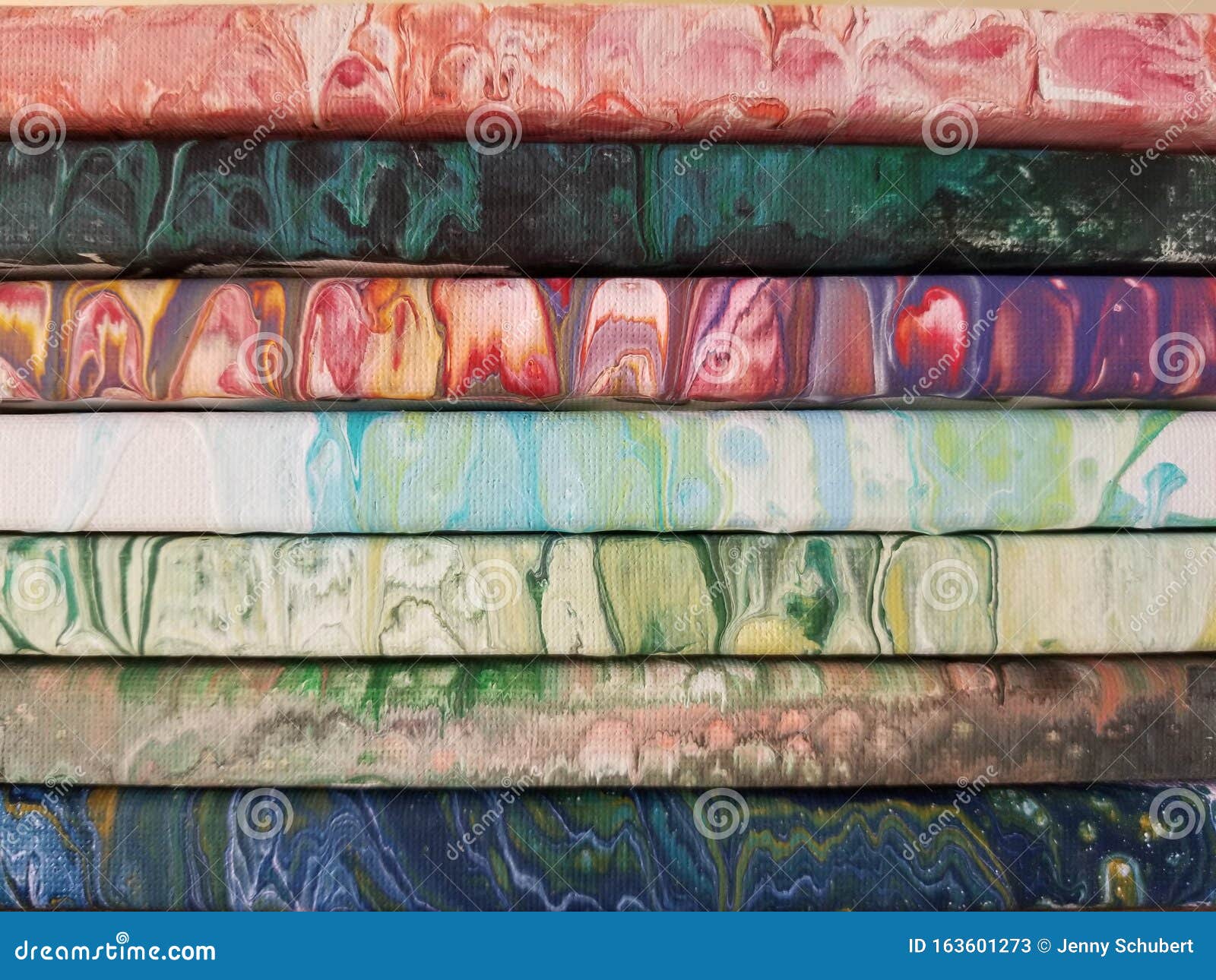 Pour Paint Stack stock image. Image of paint, canvas - 163601273