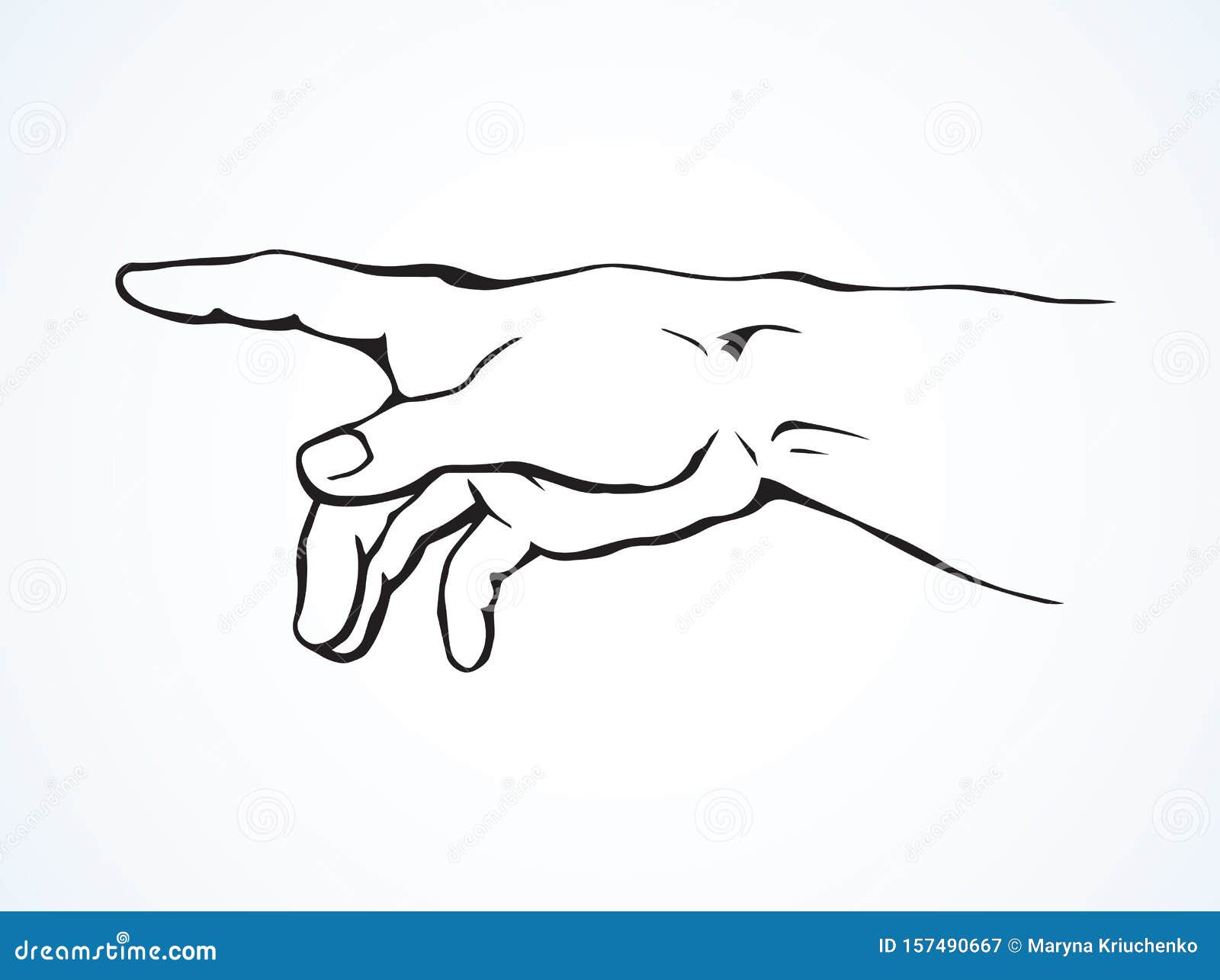 Pour Pointer Du Doigt. Dessin Vectoriel Illustration de Vecteur ...