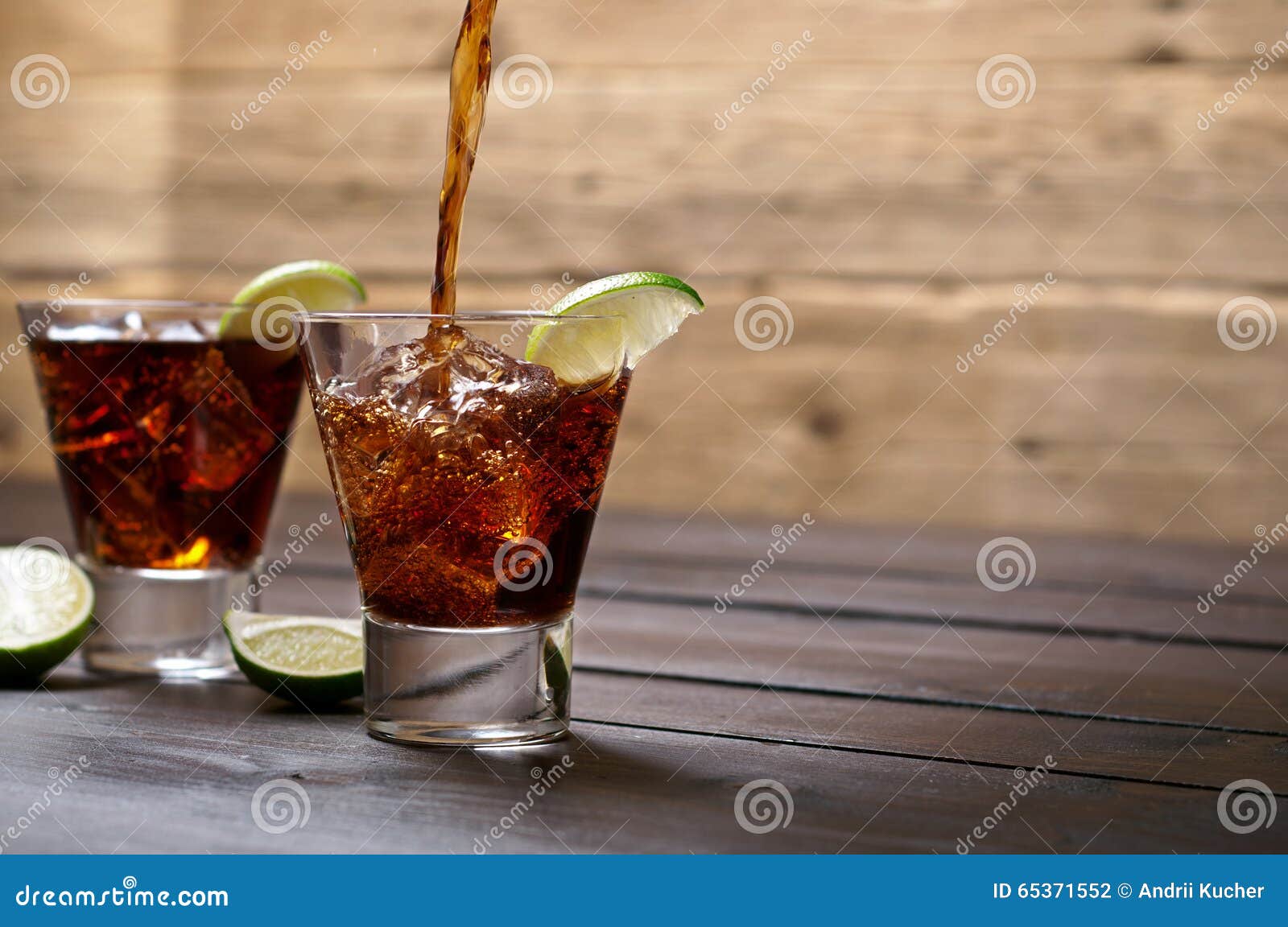 Pour the Rum and Cola Cuba Libre Stock Photo - Image of drunk, brown ...