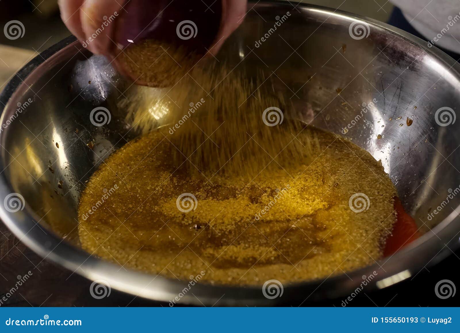 Pour Seasoning into Cup. Cooking Food Stock Image - Image of ...