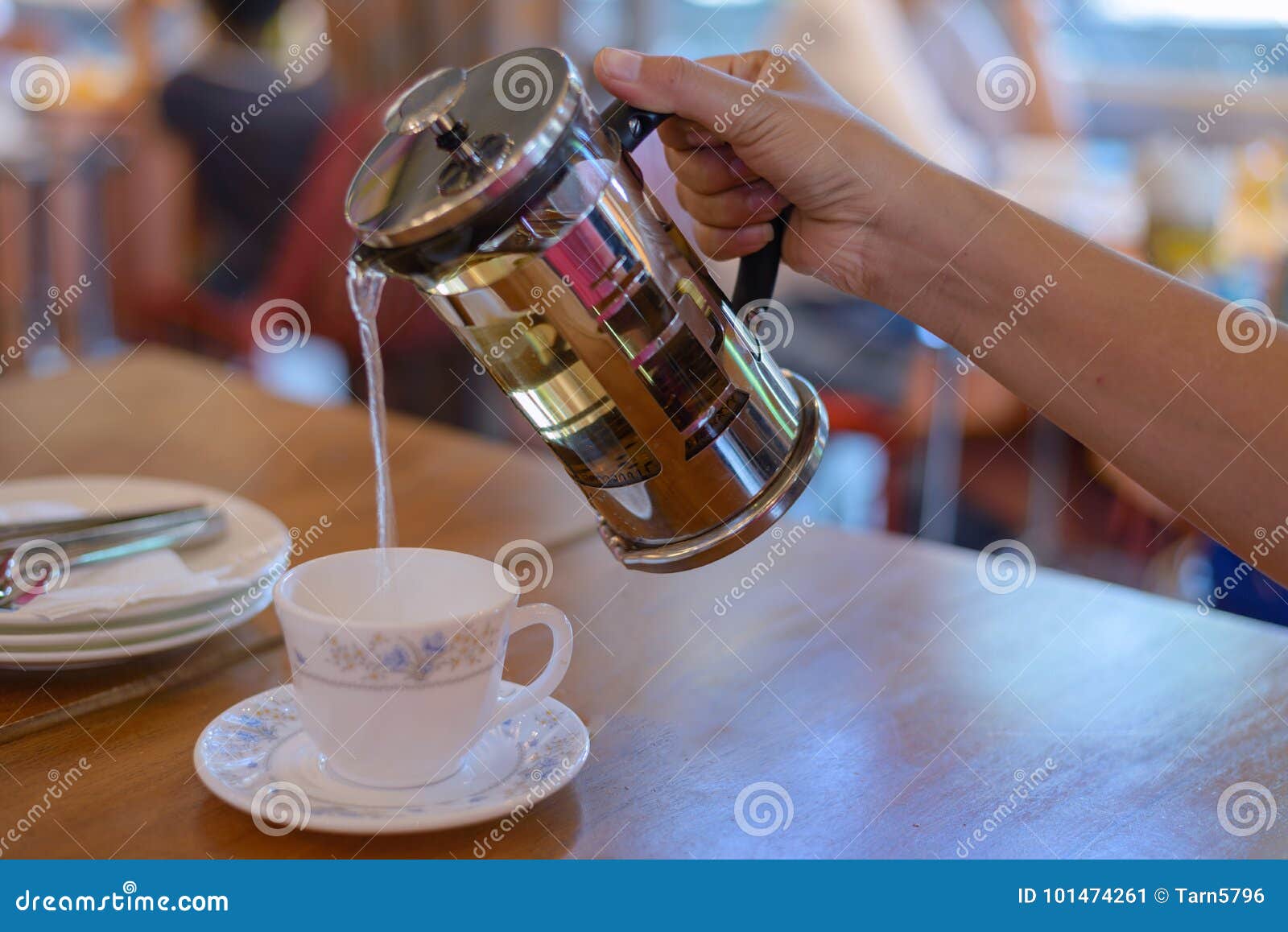 Pour tea stock image. Image of pour, green, black, breakfast - 101474261