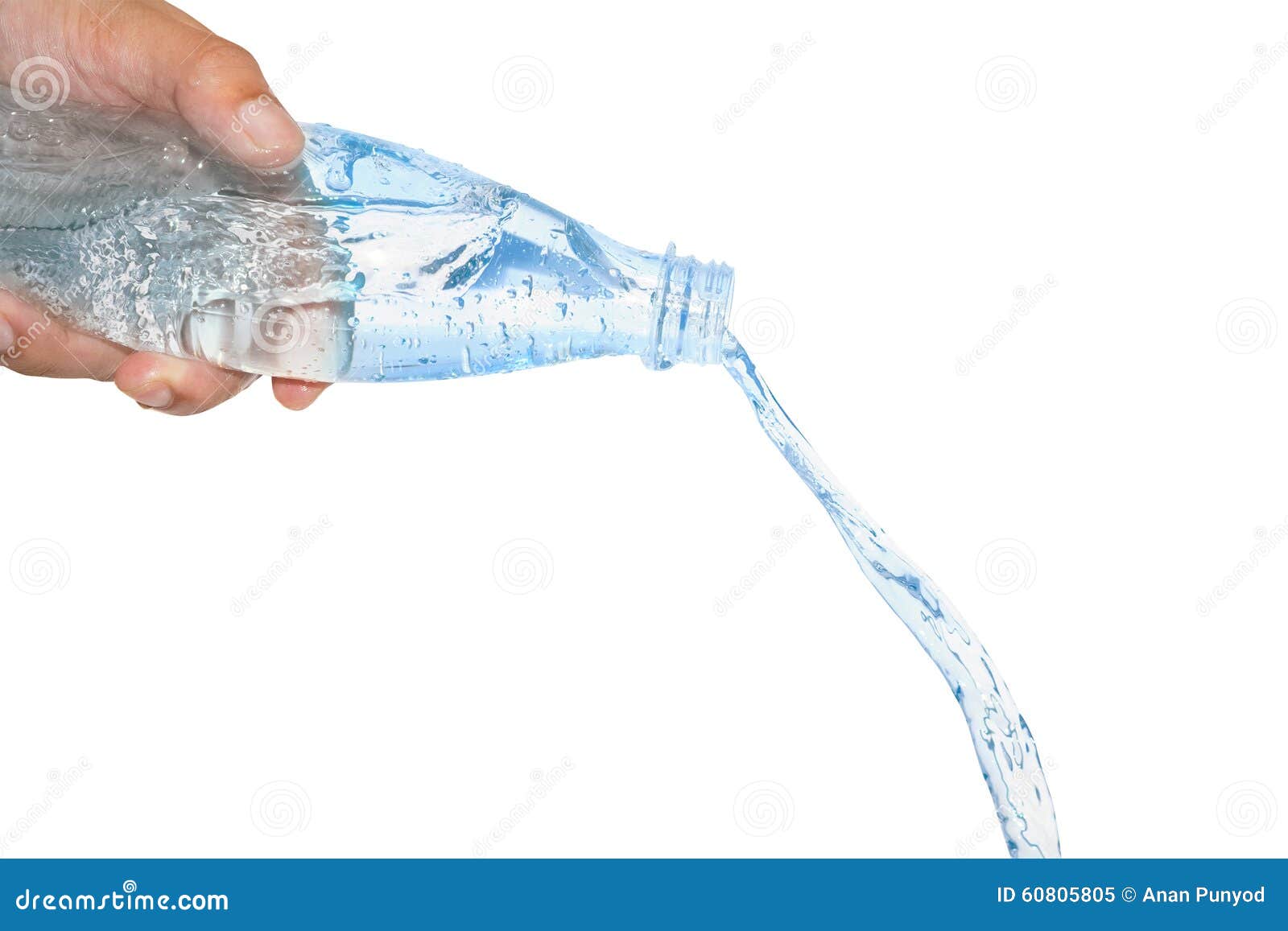 Pour Water Bottle Isolate on White Background Stock Image - Image of ...