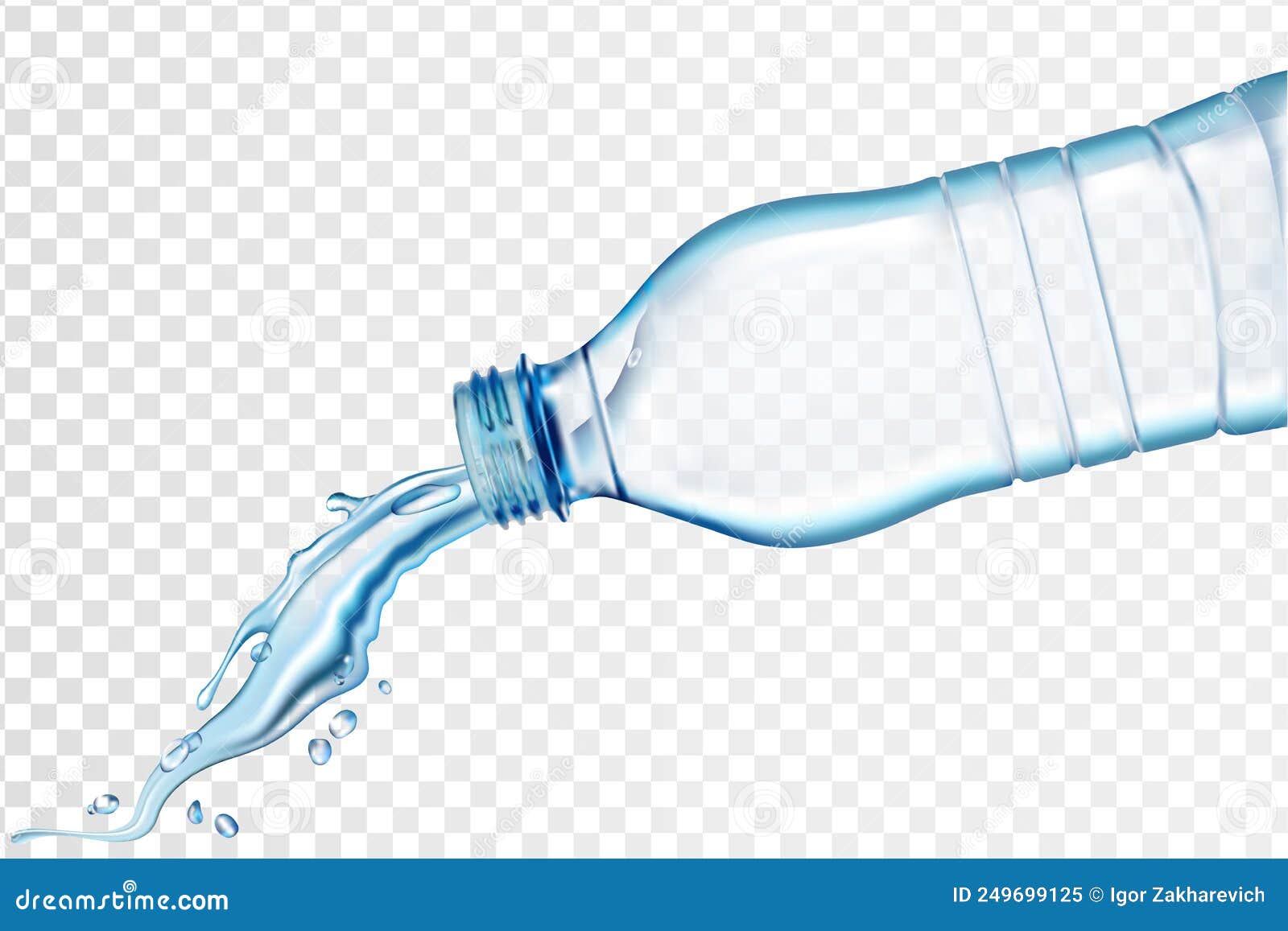 Pour Water. Isolated Vector Stock Illustration - Illustration of ...