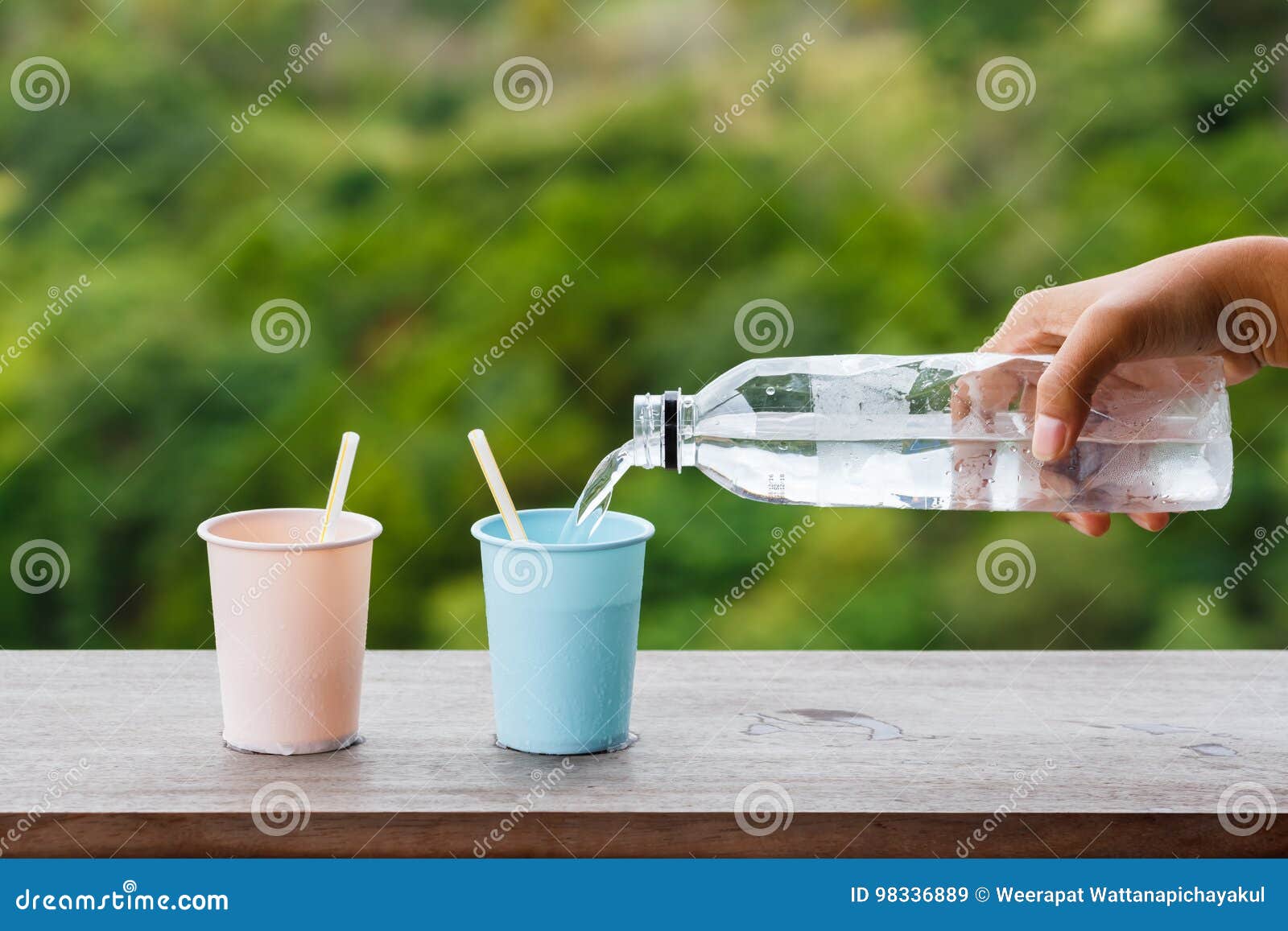 Pour the Water stock image. Image of park, fresh, color - 98336889