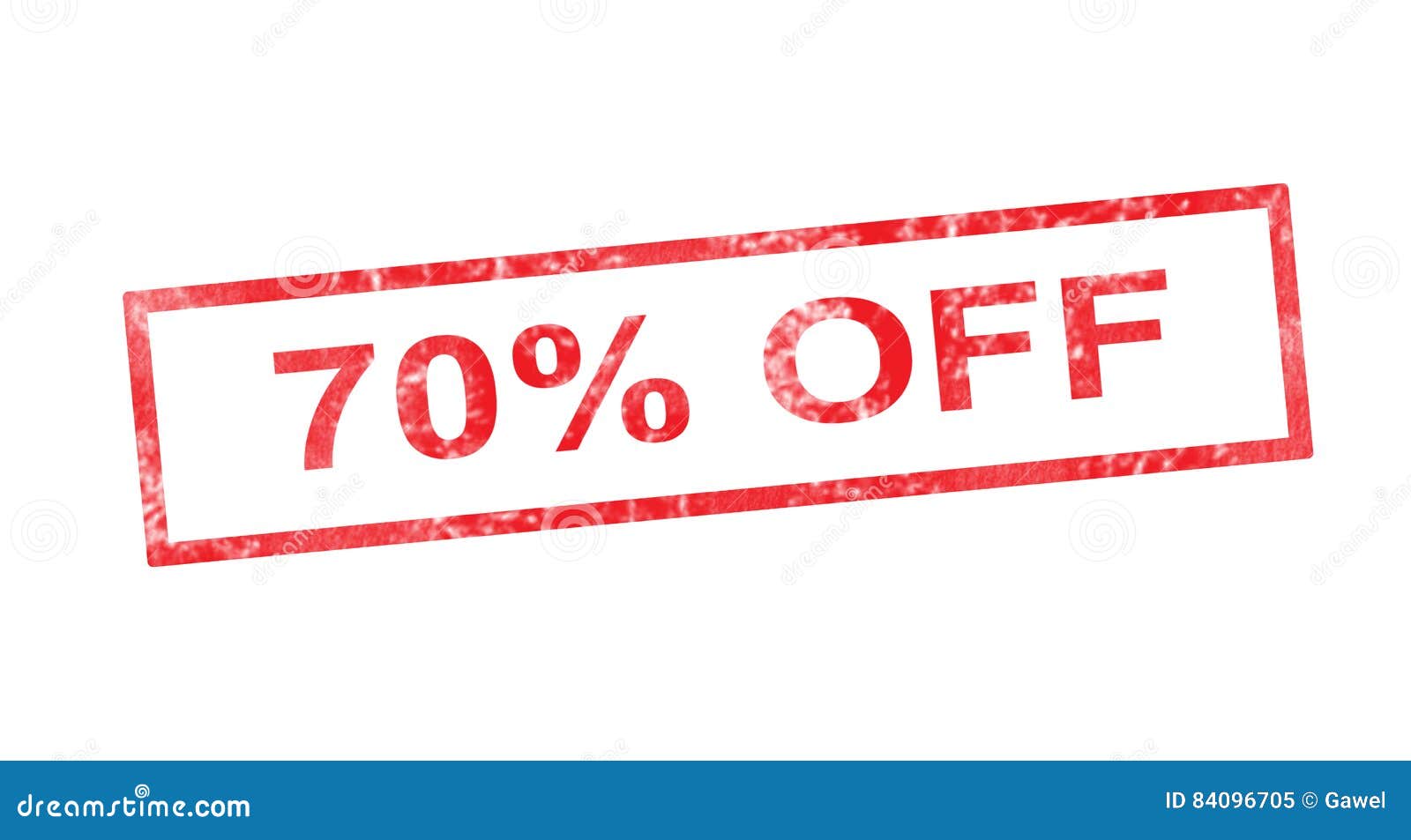 70 Pourcent Off in Red Rectangular Stamp Stock Illustration ...
