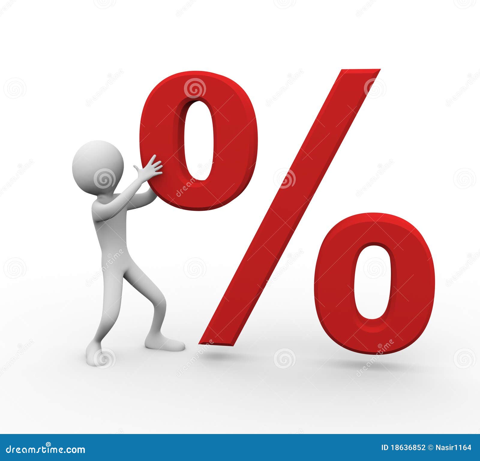 Pourcentage 3d illustration stock. Illustration of investissement ...