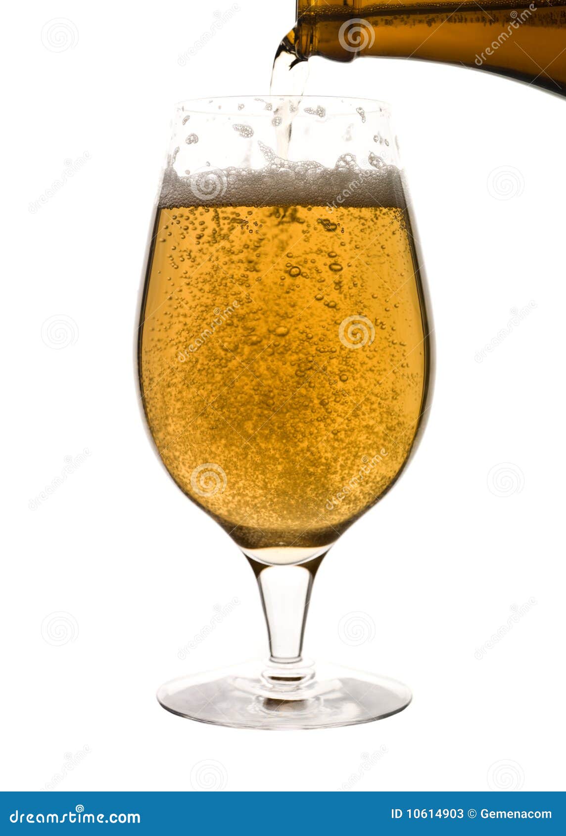 Poured beer stock image. Image of temptation, drink, lager - 10614903