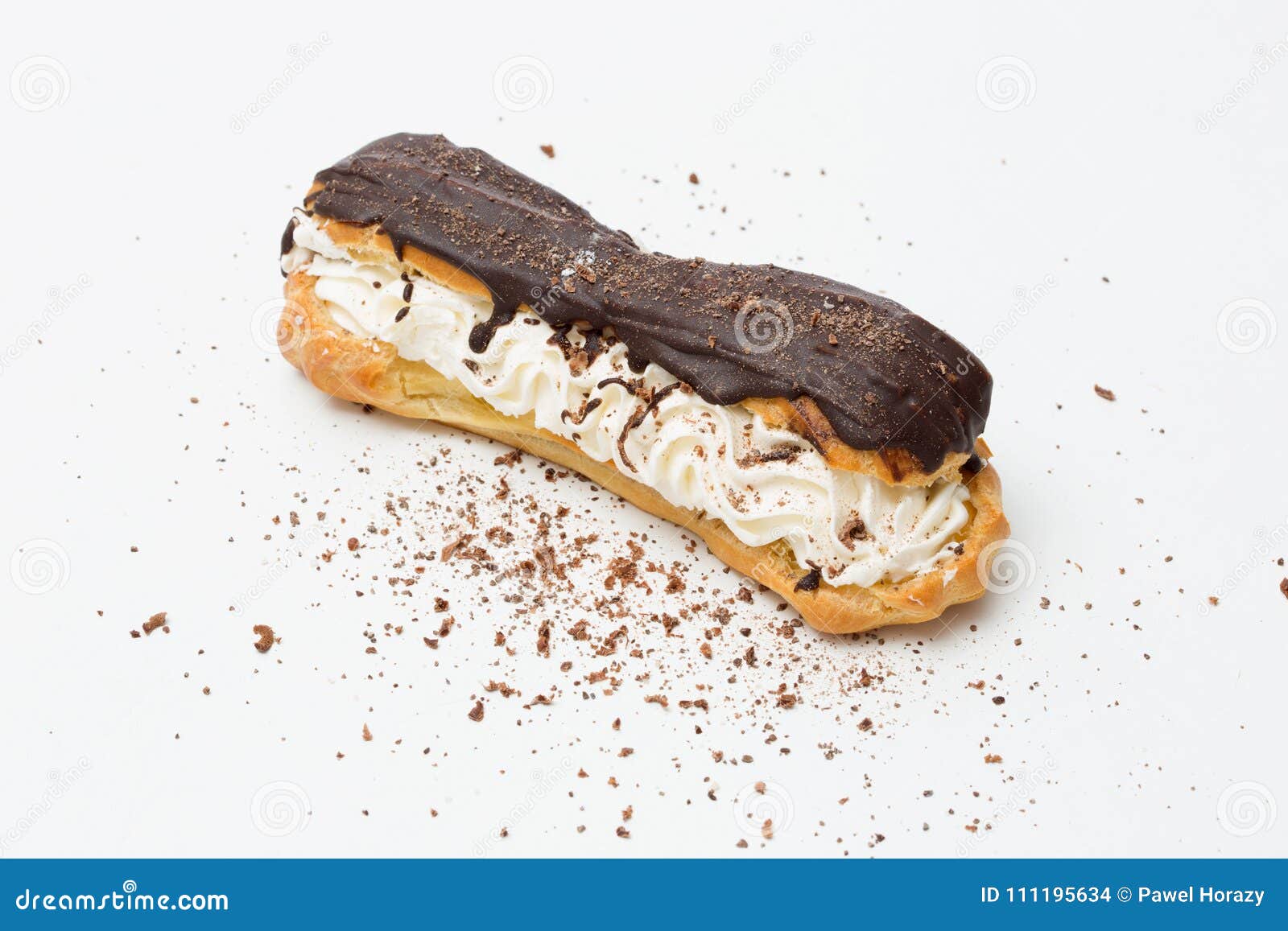 Eclair on a White Background 3 Stock Photo - Image of isolated ...