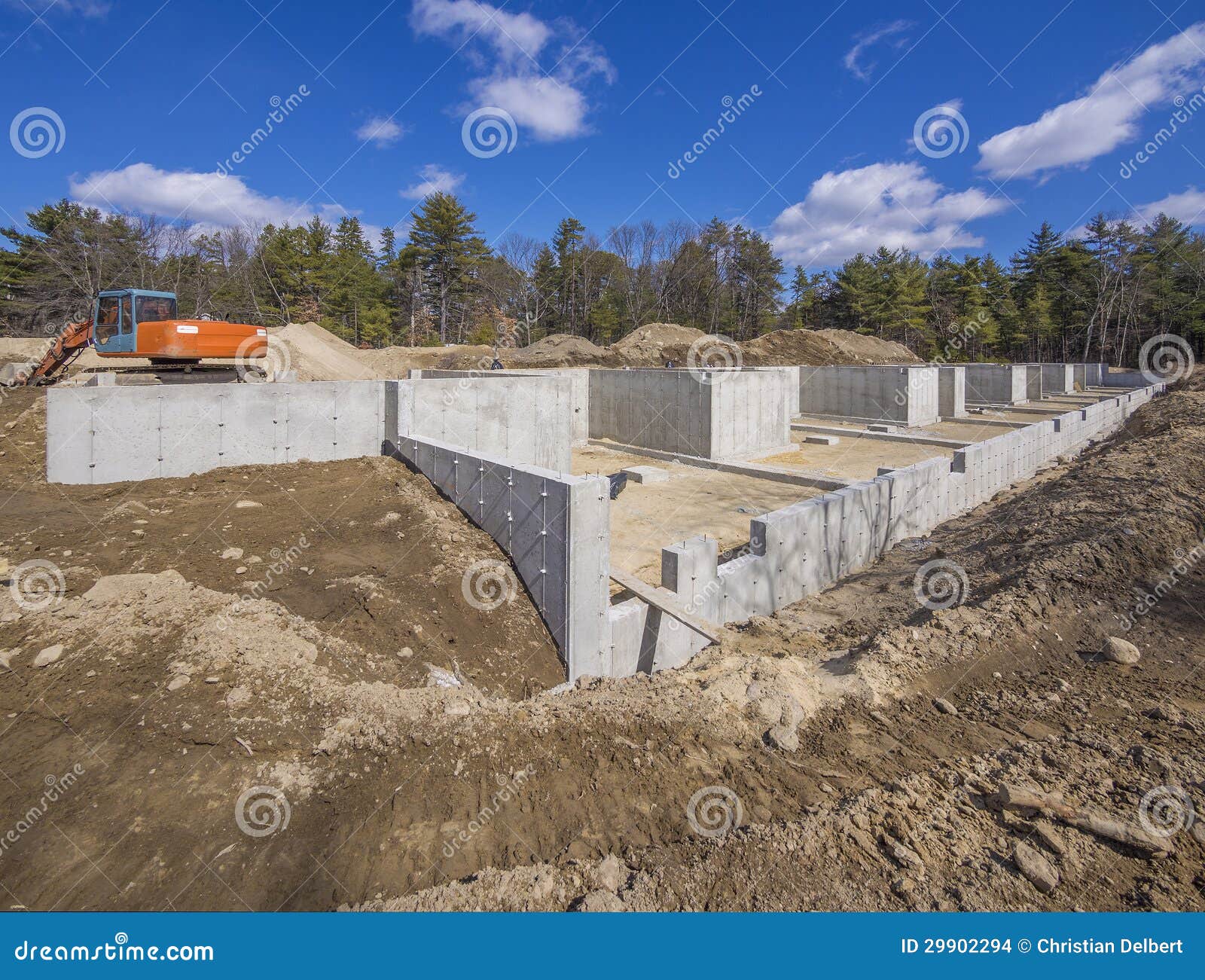 House Foundation Slab Construction With Reinforced Concrete. House ...