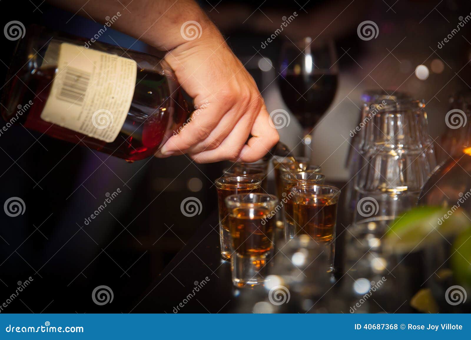 Pouring Alcohol In A Glass Stock Image | CartoonDealer.com #22410301