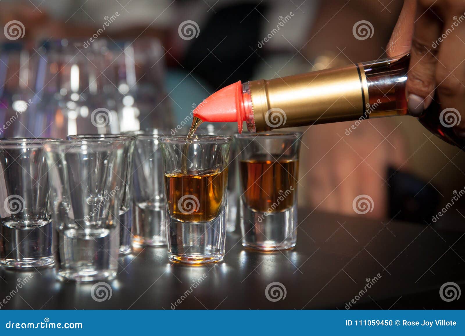 Pouring Alcohol Using Liquor Pourer Stock Photo - Image of health ...