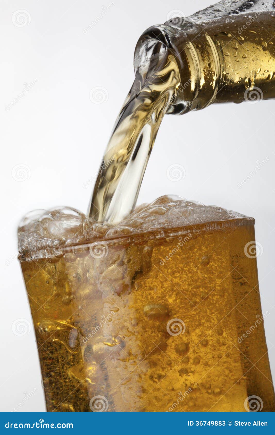 Pouring Apple Cider from a Bottle Stock Image - Image of drink, booze ...