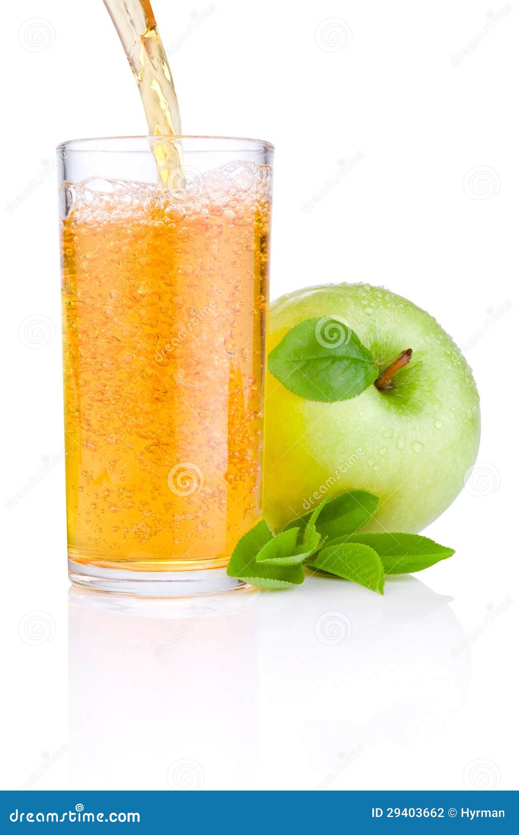 Pouring Apple Juice into a Glass Stock Photo - Image of full, apple ...
