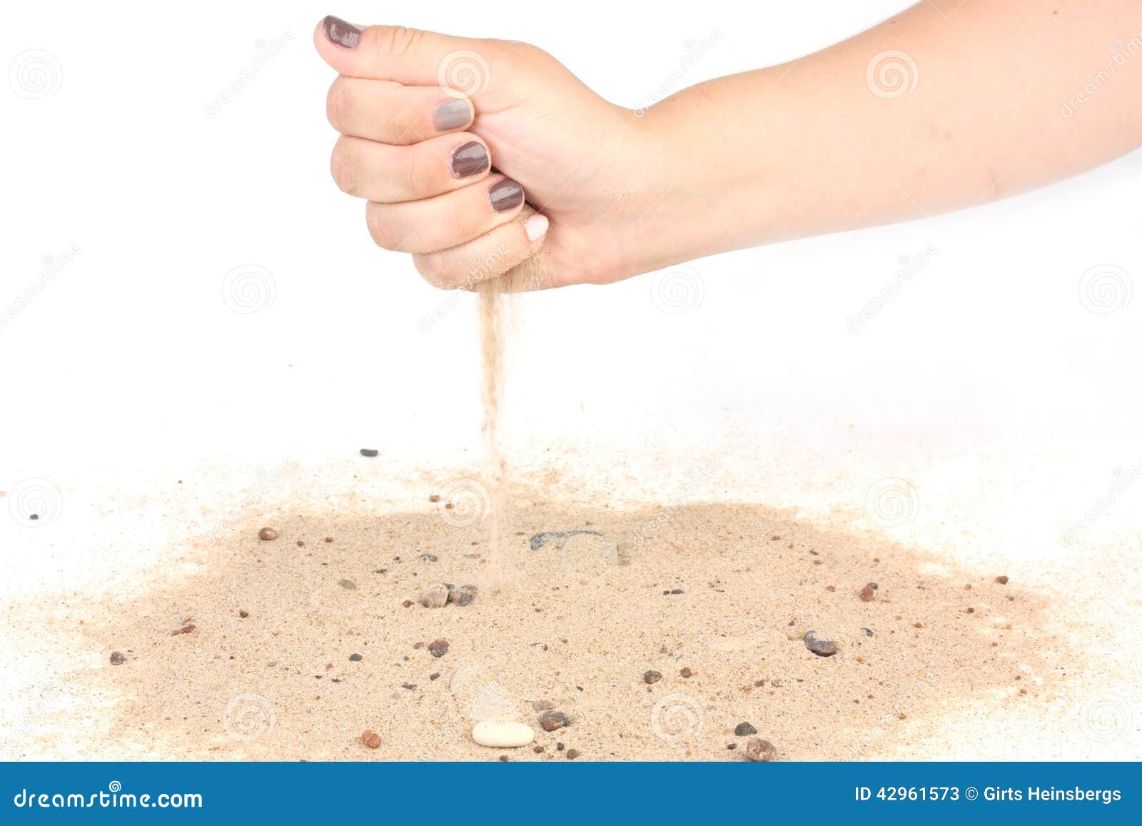 Pouring Beach Sand on White Background Stock Image - Image of chilling ...