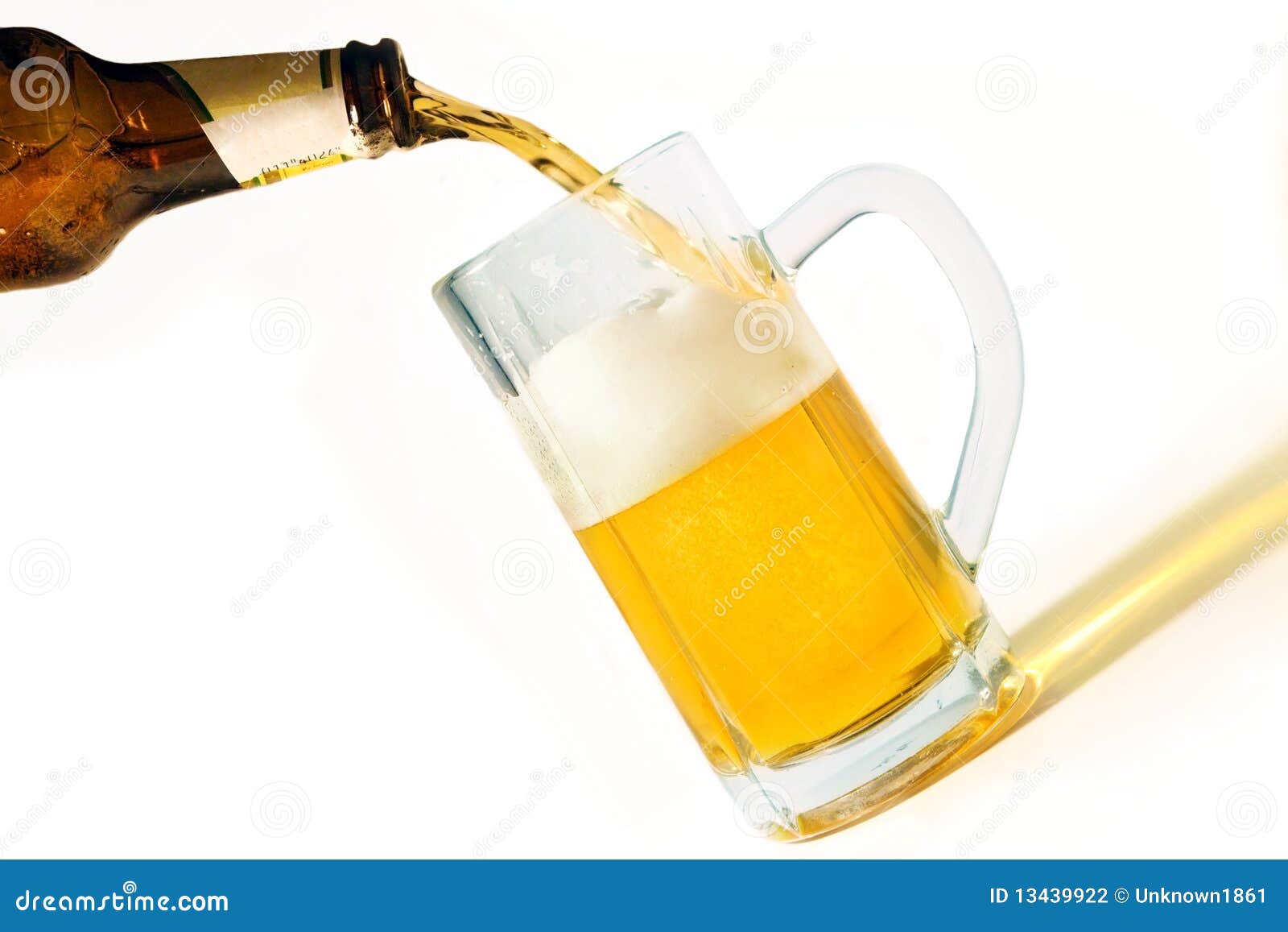 Pouring Beer stock photo. Image of beer, white, pint - 13439922
