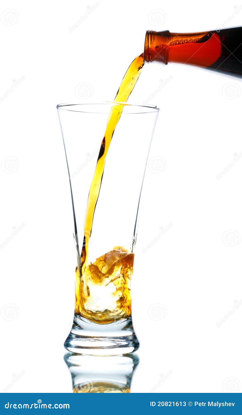 Pouring Beer stock image. Image of closeup, brown, dark - 20821613