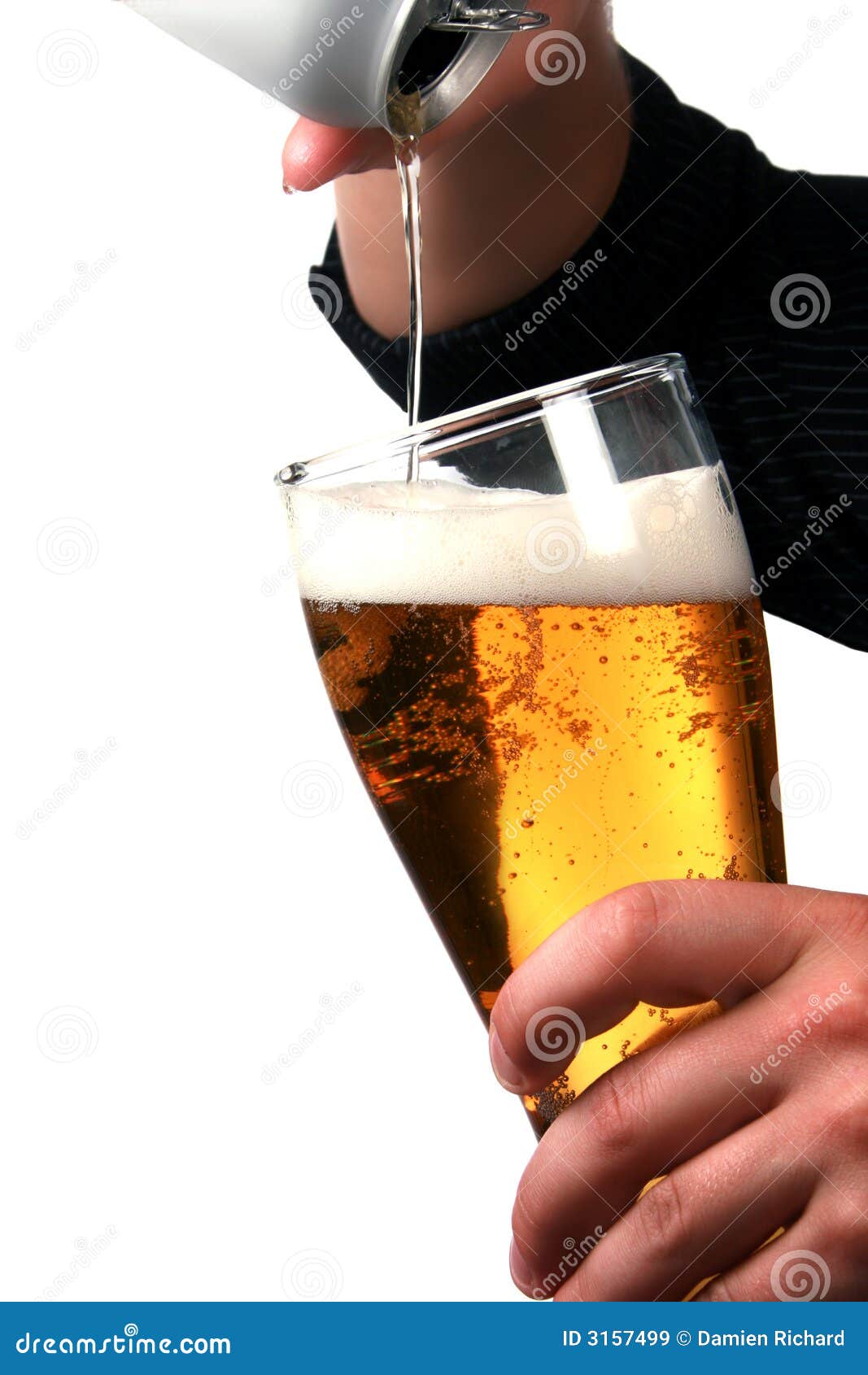 Pouring beer stock image. Image of froth, beverage, drunk - 3157499