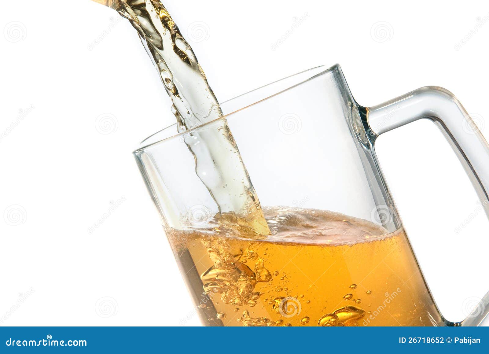 Pouring beer isolated stock photo. Image of white, isolated - 26718652