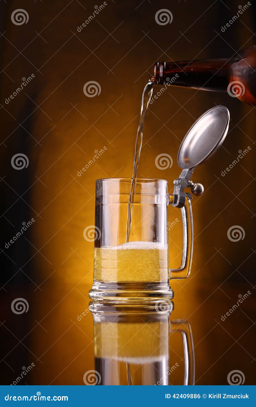 Pouring beer stock photo. Image of dark, flow, froth - 42409886