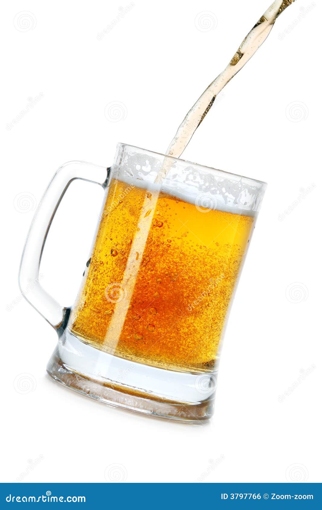 Pouring beer into mug stock photo. Image of drink, cold - 3797766