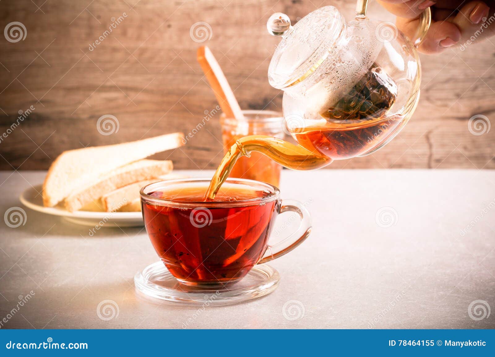 Pouring black tea stock image. Image of pouring, transparent - 78464155