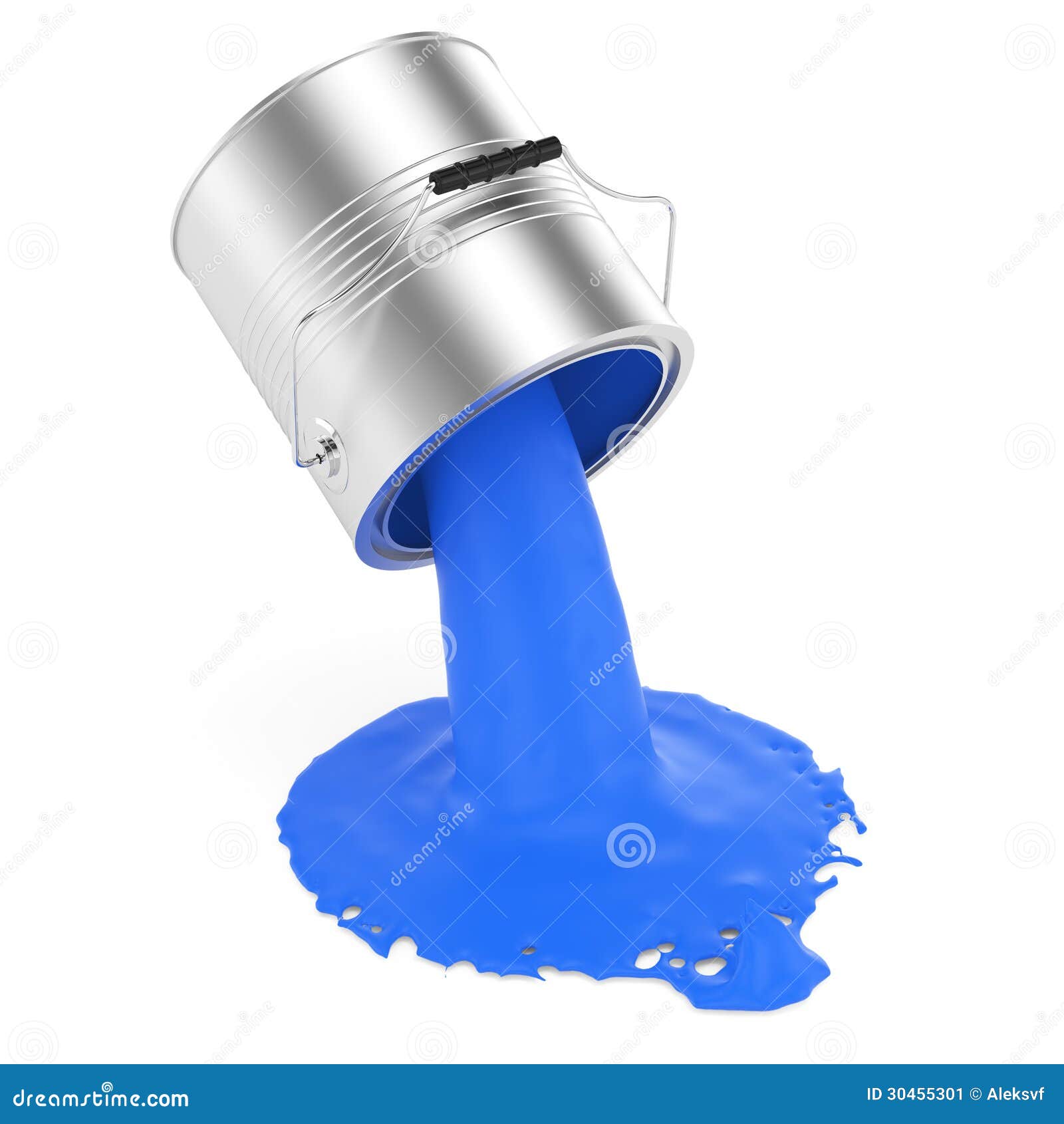 Pouring blue paint stock illustration. Illustration of painting - 30455301