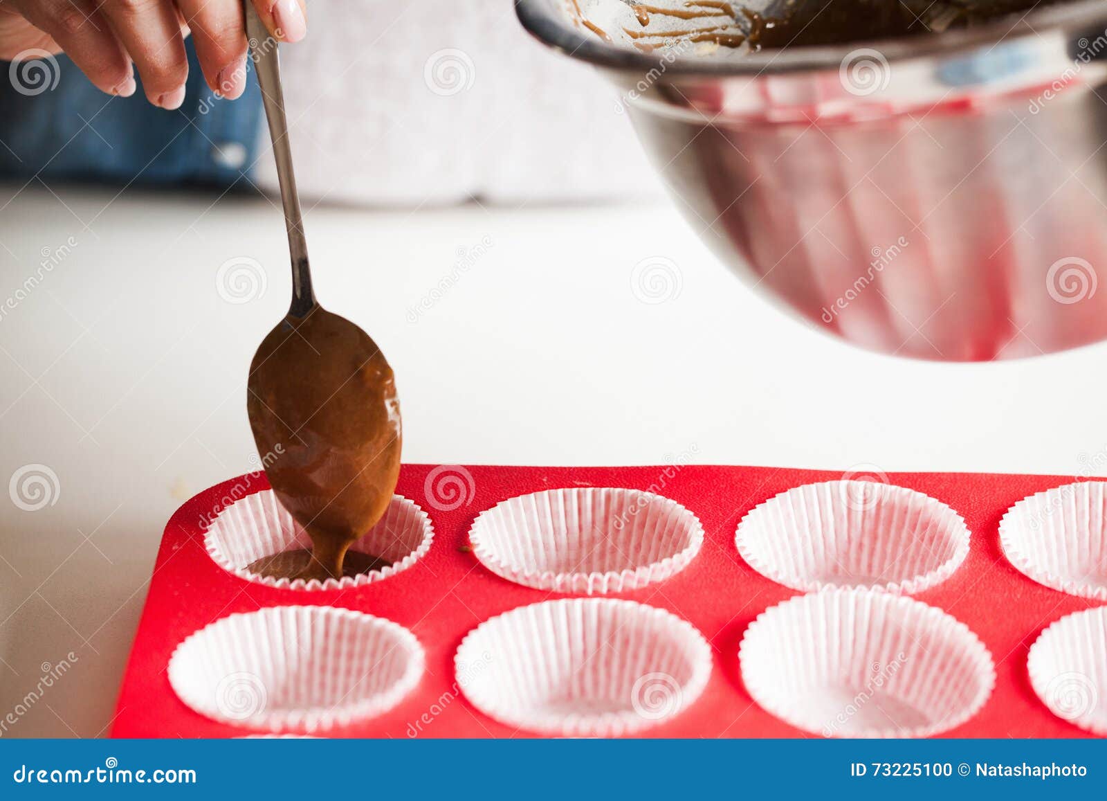 Pouring Cake Mix stock photo. Image of cake, cookie, baking - 73225100