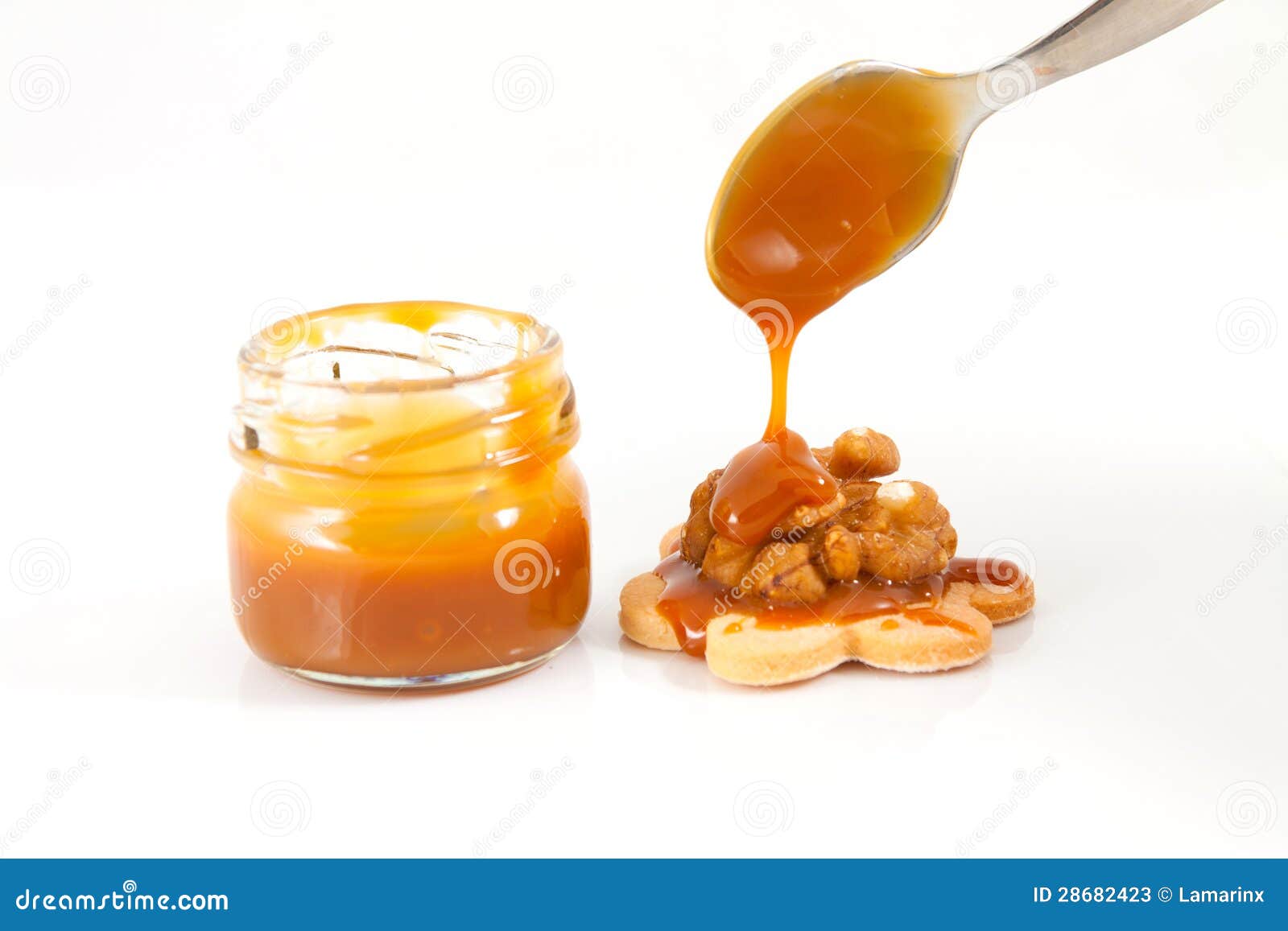 Pouring Caramel a Homemade Cookie Stock Image - Image of nature, cookie ...