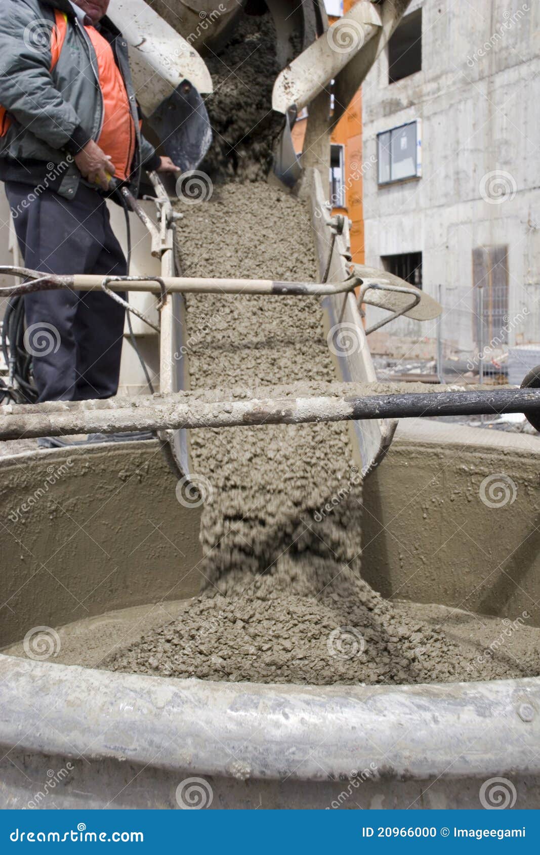 Pouring cement stock photo. Image of deliver, outside - 20966000